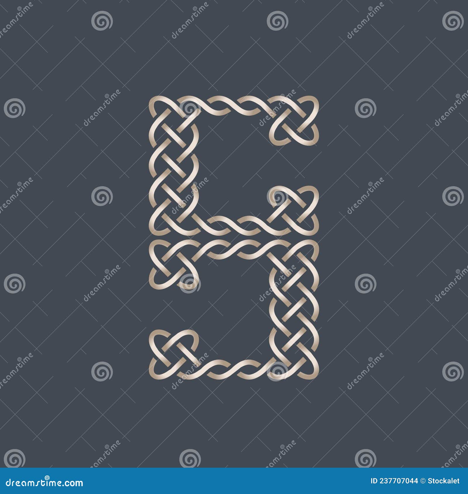 Letter S Logo. Shiny Metallic Alphabet Initial. Celtic Knots Stock ...