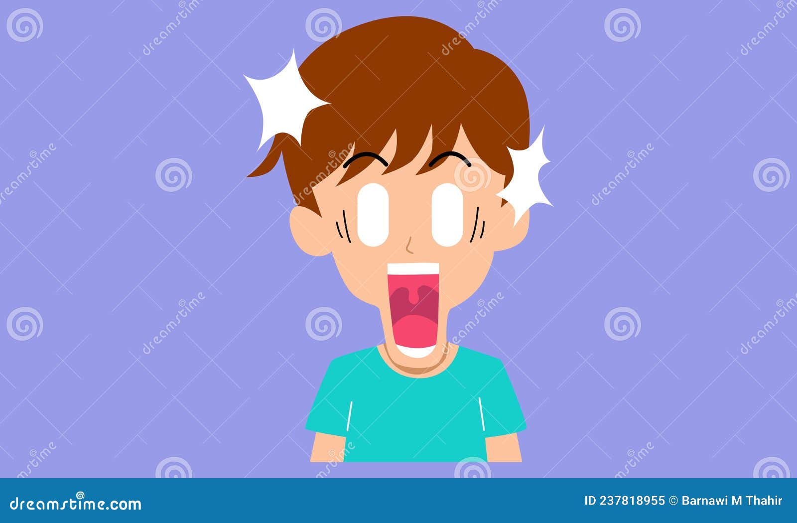Shocked Expression From Red Eyes Demon And Devil Series Cartoon Vector ...