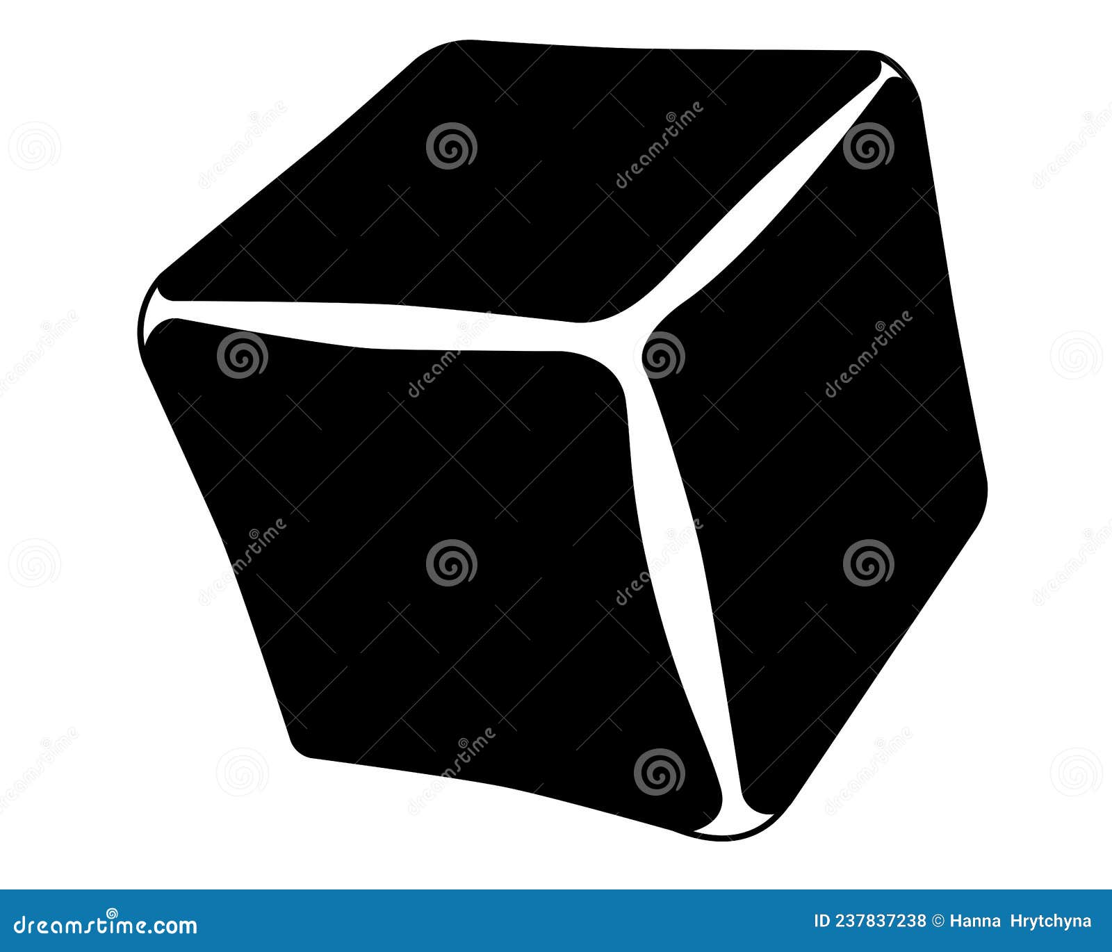 Ice Cube for Drinks - Vector Silhouette Illustration for Logo or ...