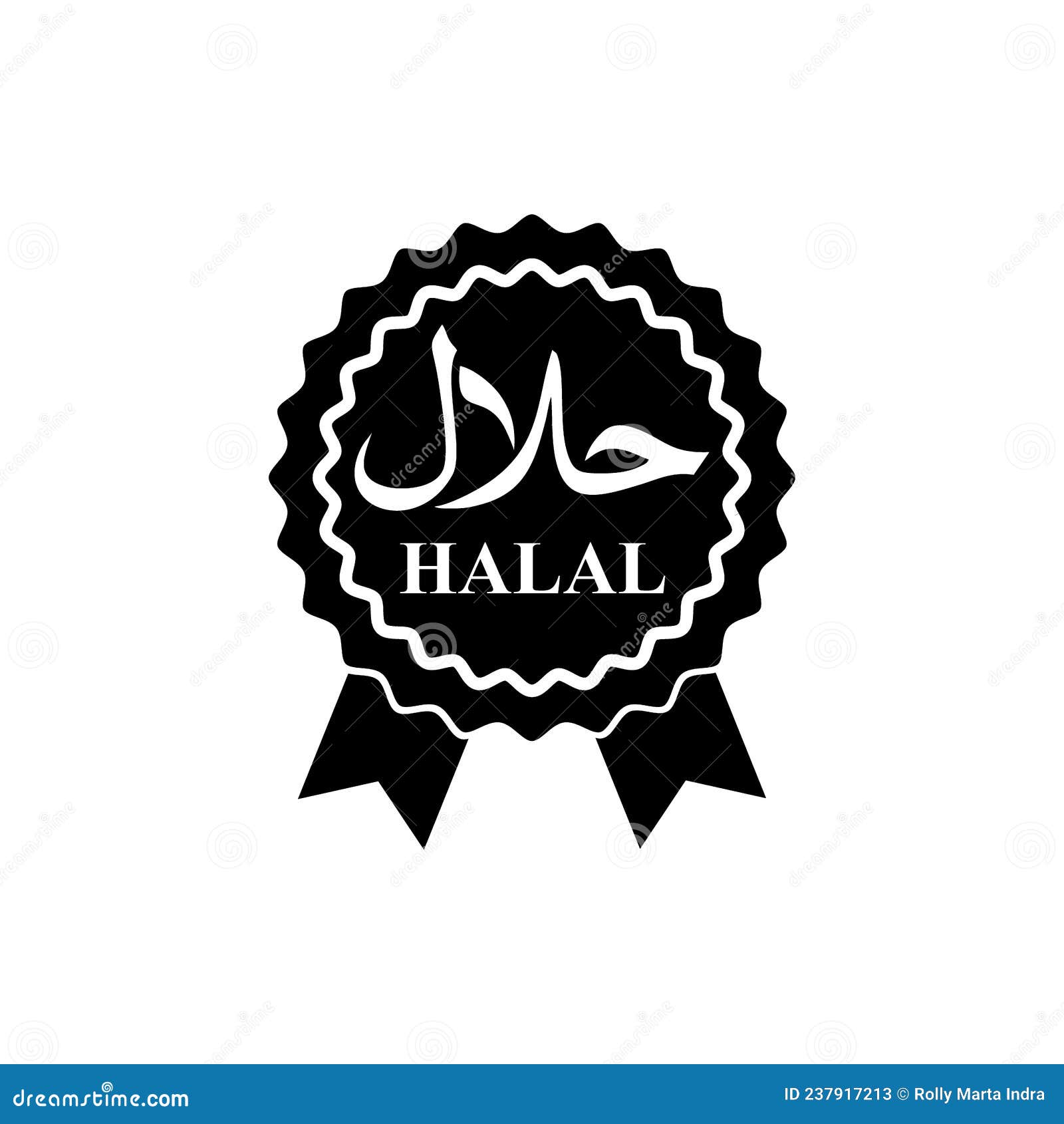 Web Halal Logo Vector, Halal 100 Food Emblem . Stock Vector ...