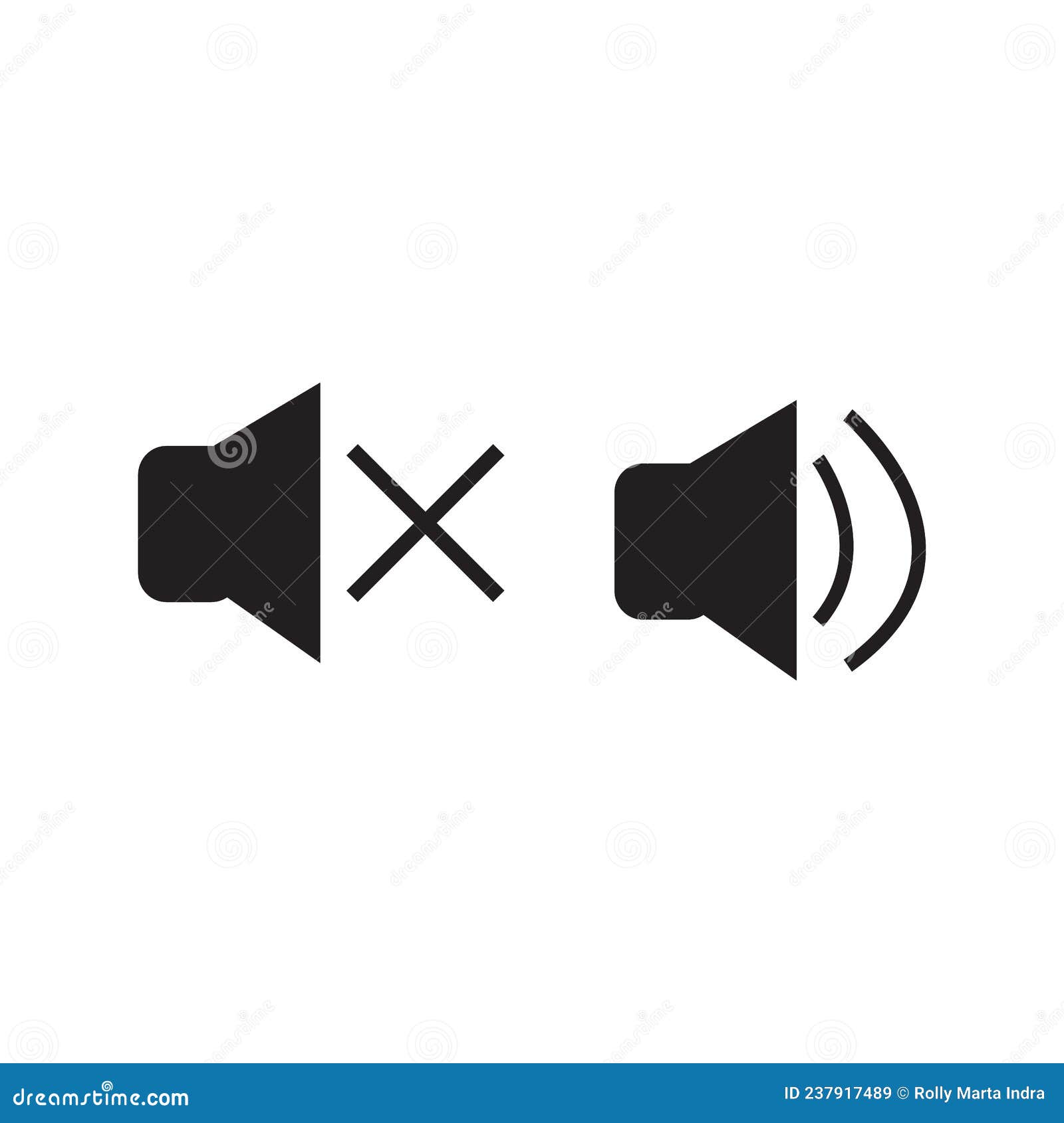 Mobile Interface Icons, Full and Mute Volume Sign on Editable Songs and ...