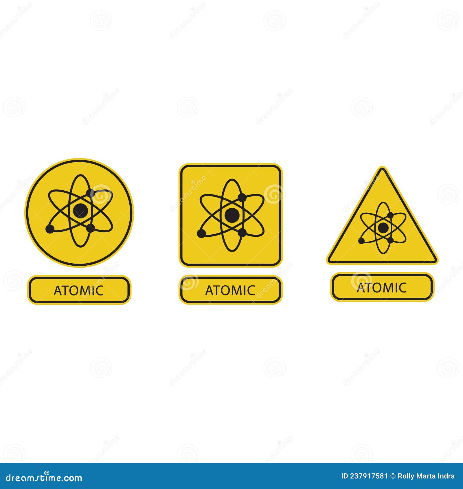 Web Danger Warning Circle Yellow Sign. Atomic Sign Vector Icon ...
