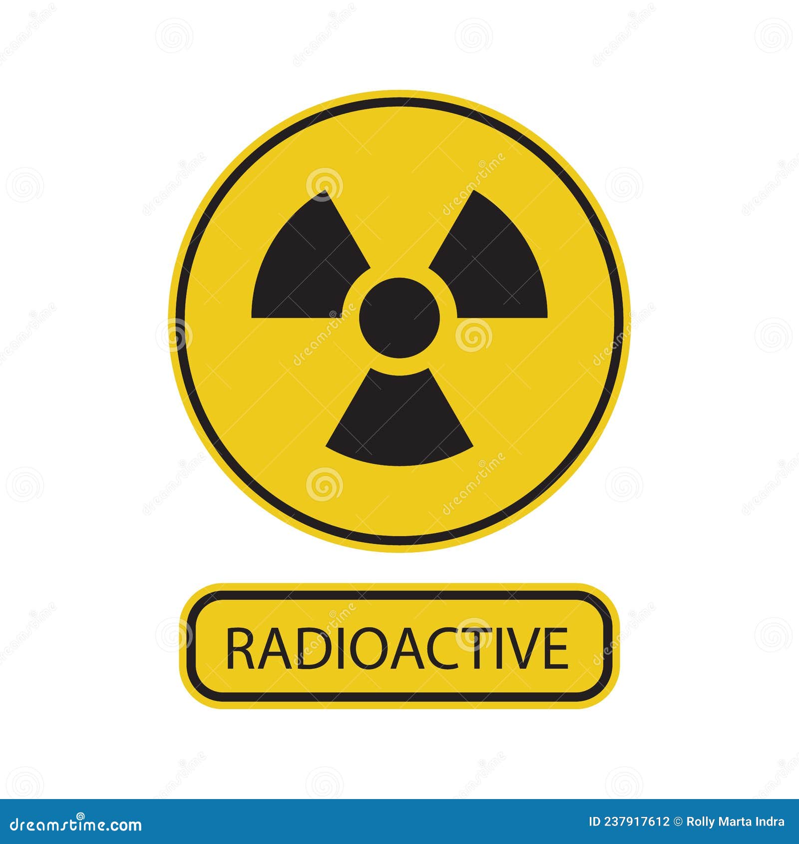 Danger Warning Circle Yellow Sign. Radioactive Sign Vector Icon ...
