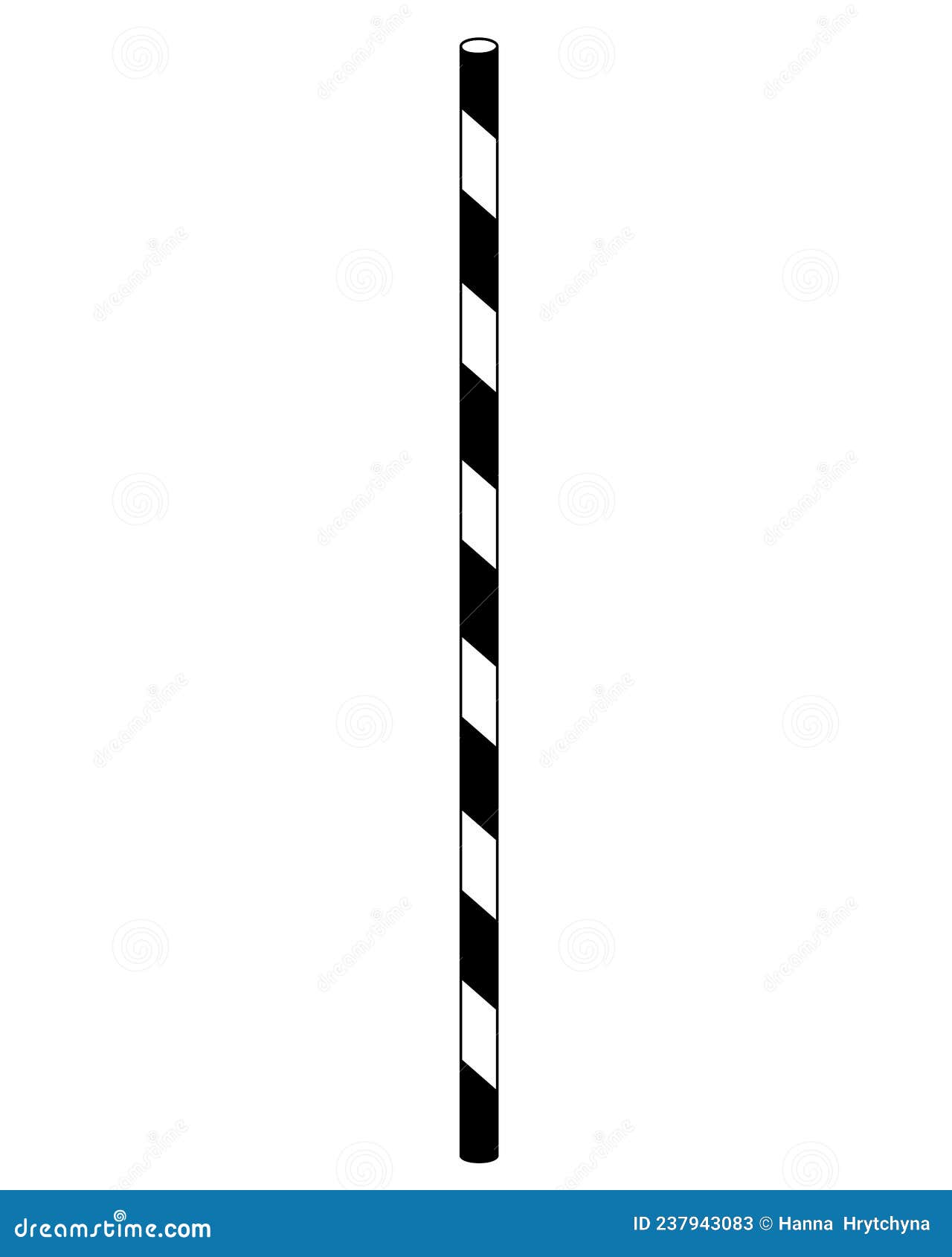 Drinking Straw, Flat Striped - Stock Illustration for Coloring ...