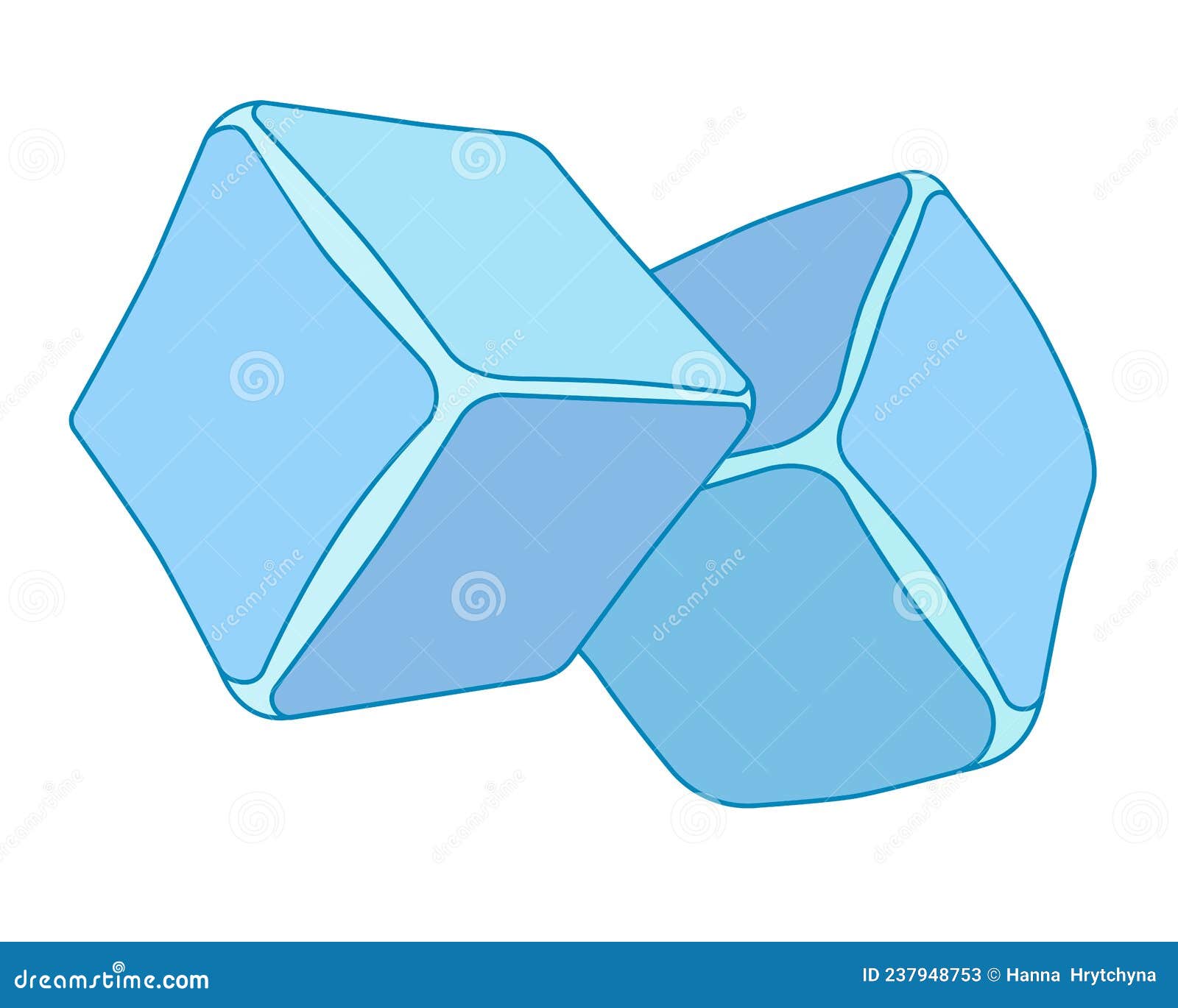 Ice Cubes for Drinks - Vector Color Illustration for Logo or Pictogram ...