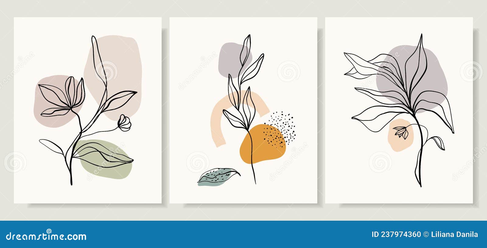 Abstract Minimalist Line Art Posters/wall Art with Doodle Organic ...