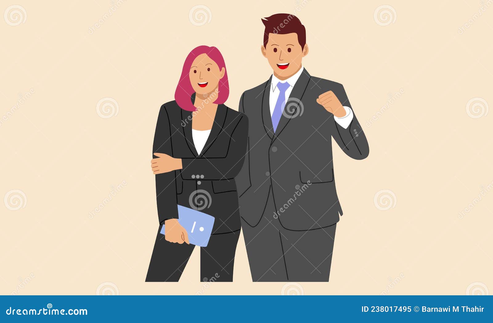 People Illustration. Businessman and Businesswoman Stock Vector ...