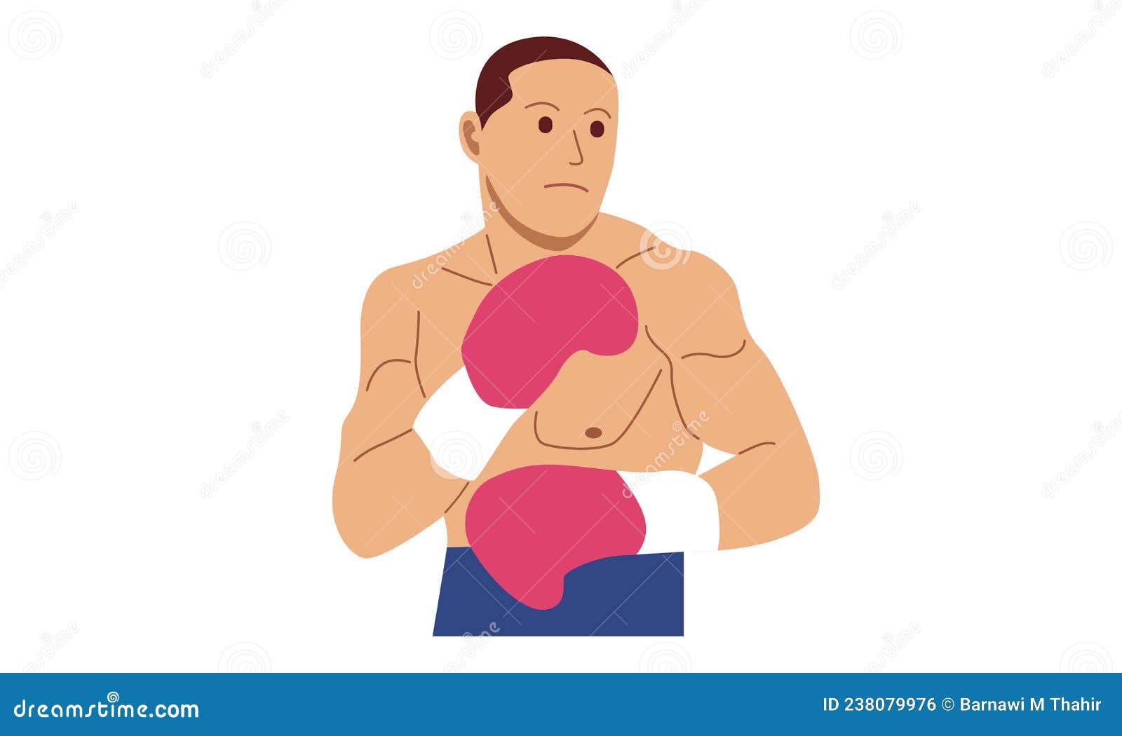 3D Boxer, Fight Stand, Back View. Stock Photography | CartoonDealer.com ...