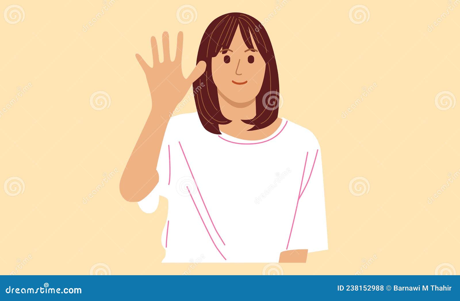 Kid Girl And Kid Boy With Hello Kids Sign Royalty-Free Cartoon ...