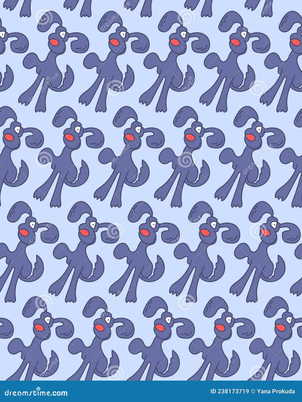 Seamless Vector Pattern with Repeat Pets Stock Vector - Illustration of ...