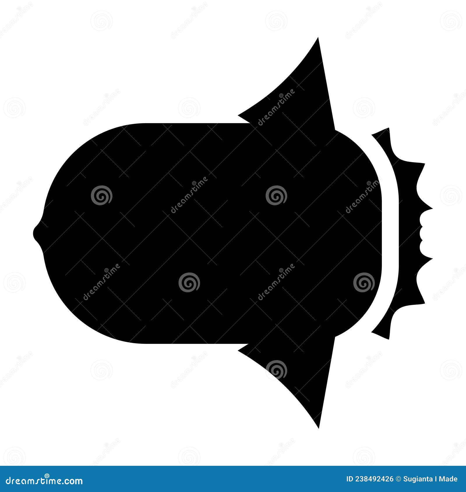 Fish Mola Mola Solid Icon Logo Vector Stock Vector - Illustration of ...
