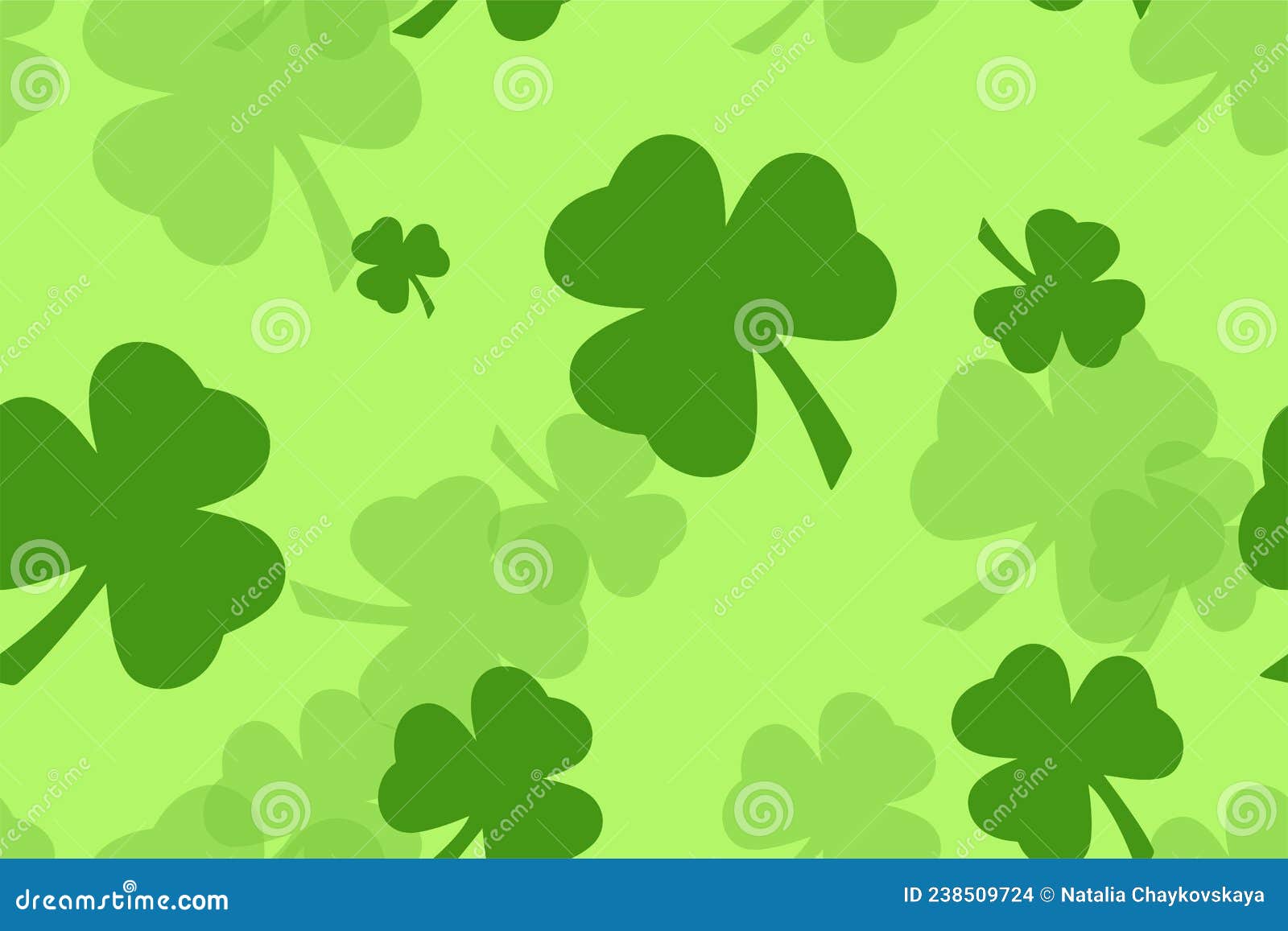 Vector Seamless Clover Models. Clover Pattern with Three Leaves Stock ...