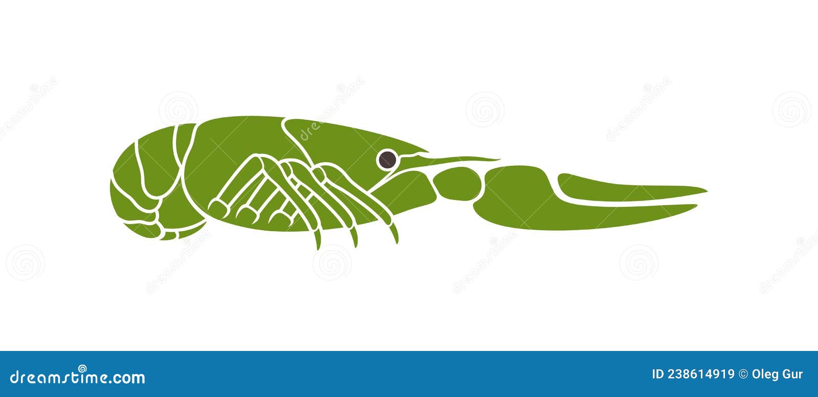 Crayfish Logo. Green River Lobster, Langoustine Or Crustacean ...