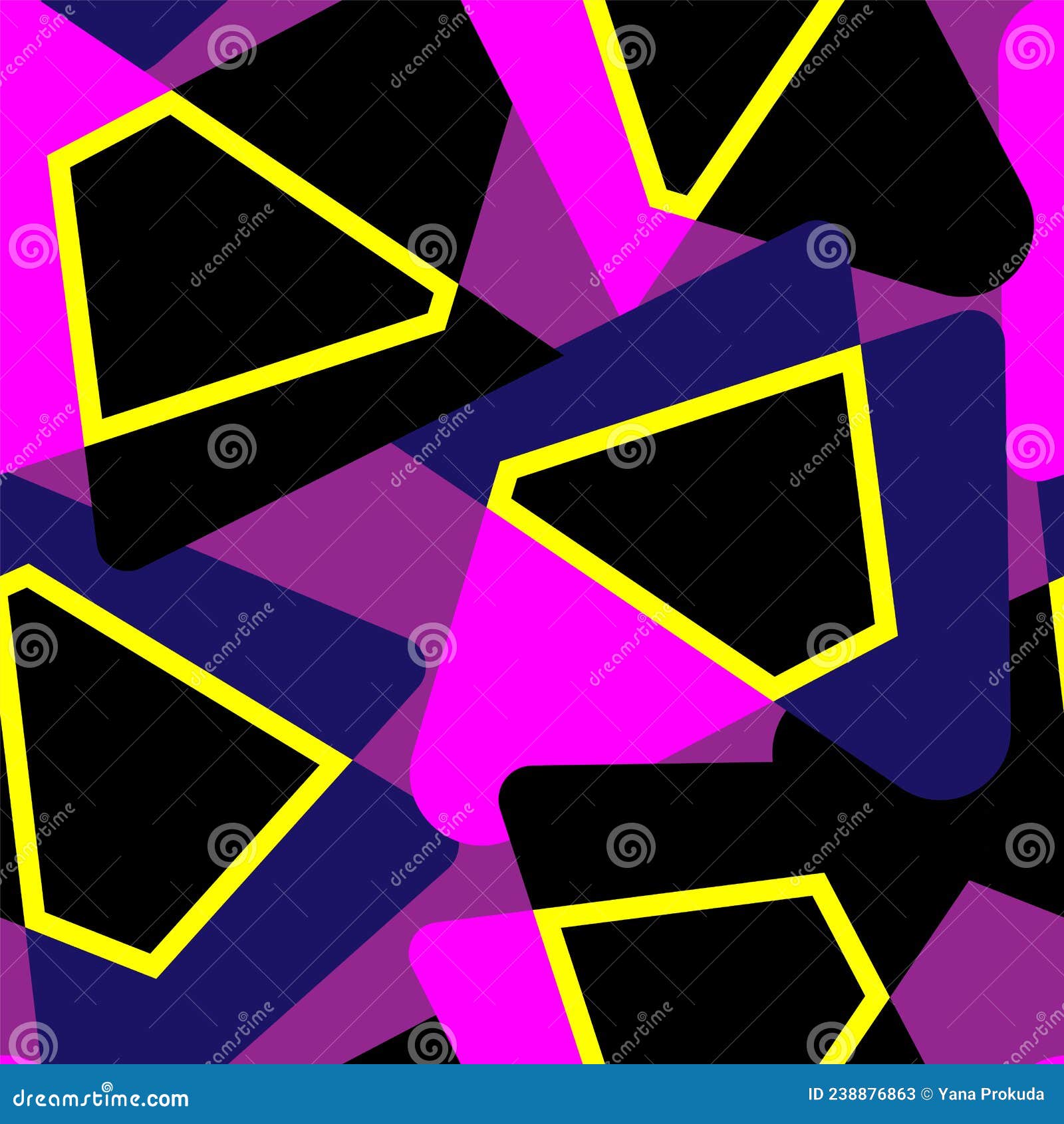 Seamless Abstract Geometry Vector Pattern Stock Vector - Illustration ...