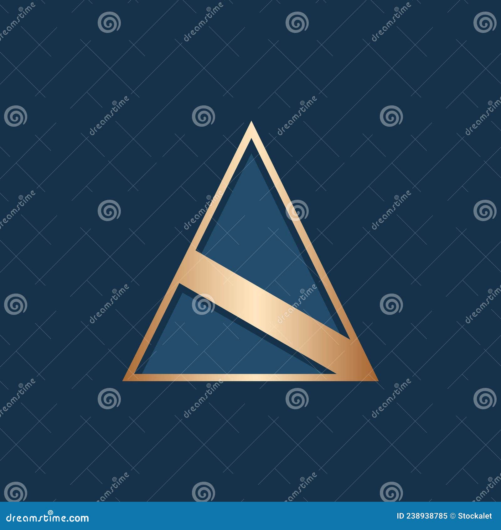 Letter a Logo. Geometric Shape, Triangle Alphabet Initial. Stock Vector ...