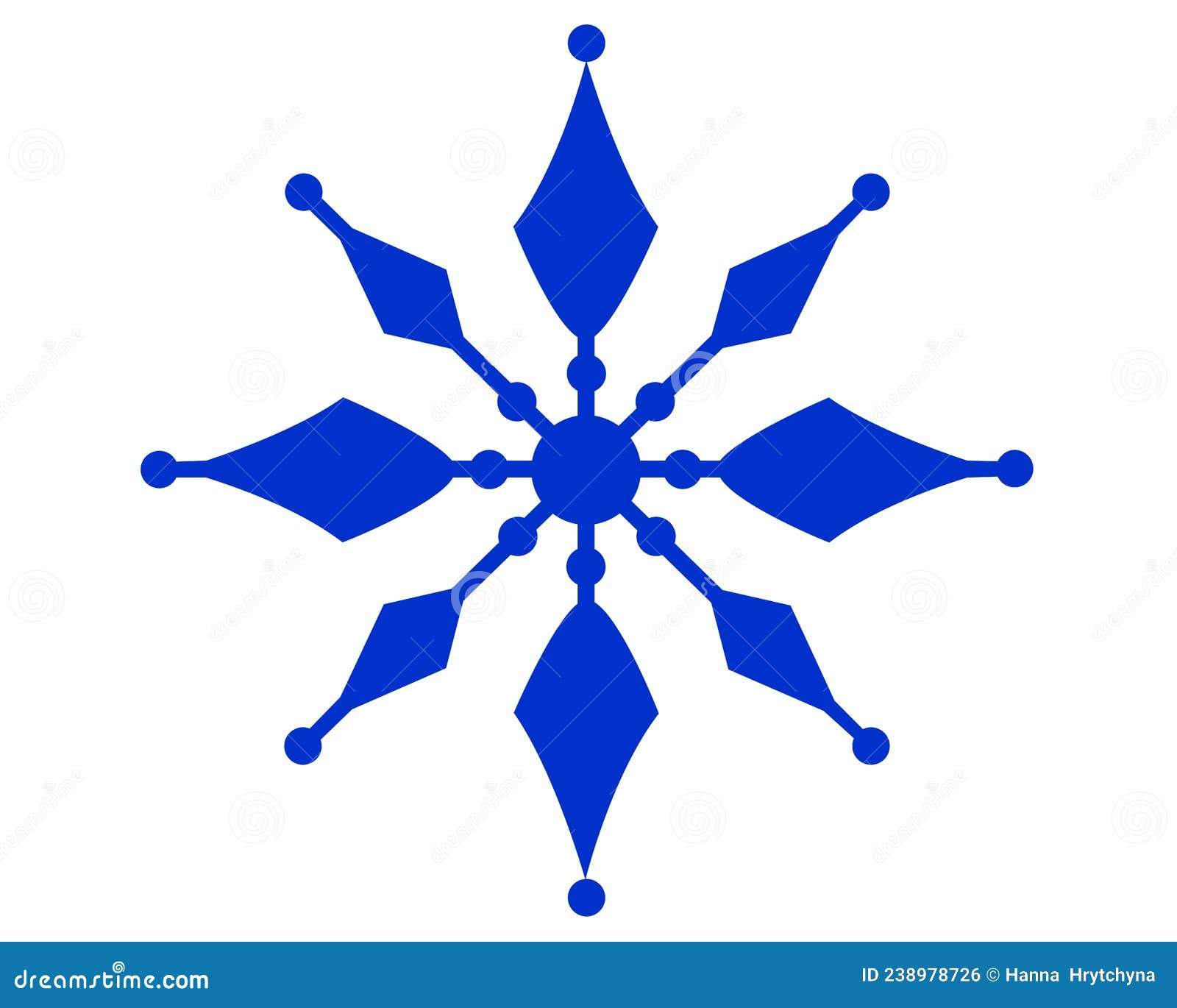 Snowflake, Crystal Of Frozen Water - Vector Full Color Picture, Logo Or ...