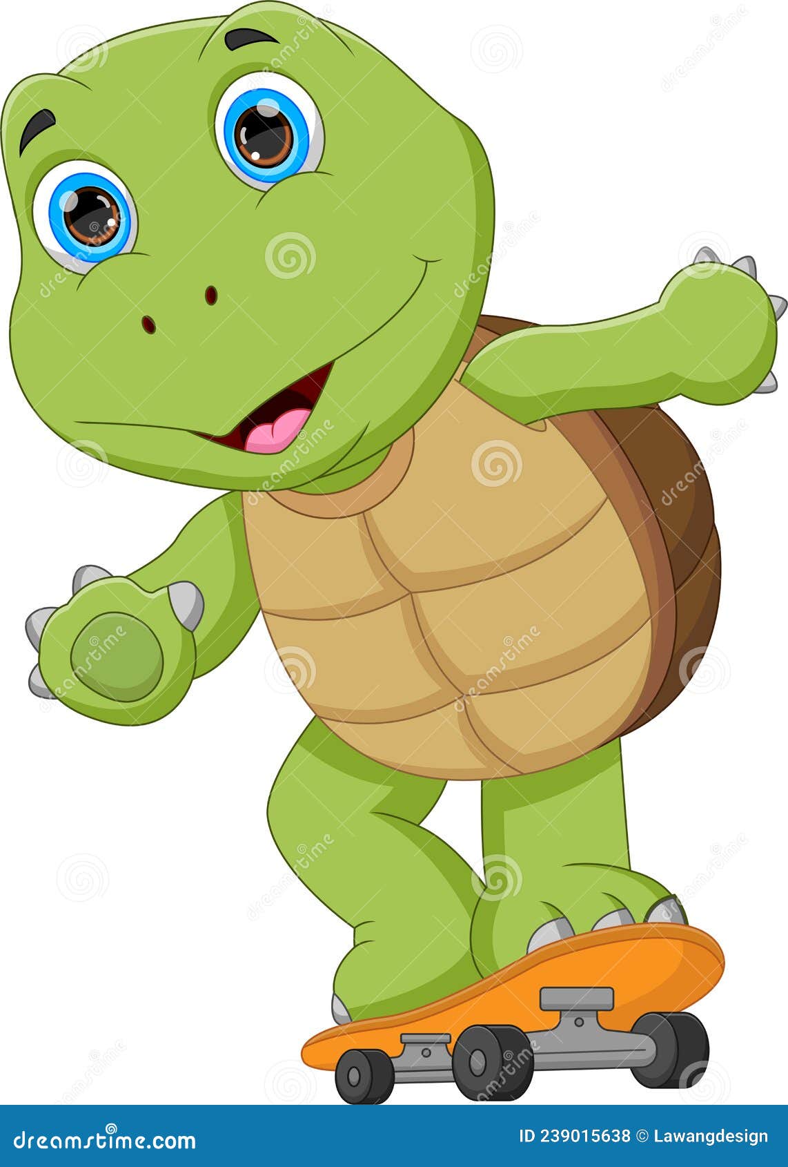 Sea Turtle Playing With Model Train On Vibrant Background Royalty-Free ...