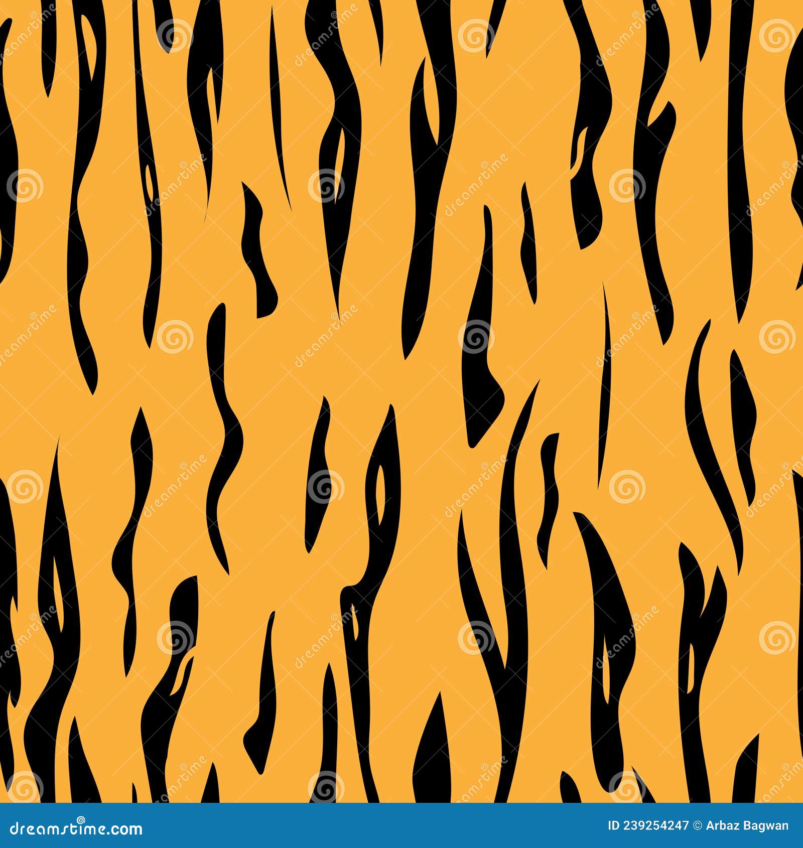 Tiger Texture Lines Seamless Pattern Background Stock Vector ...