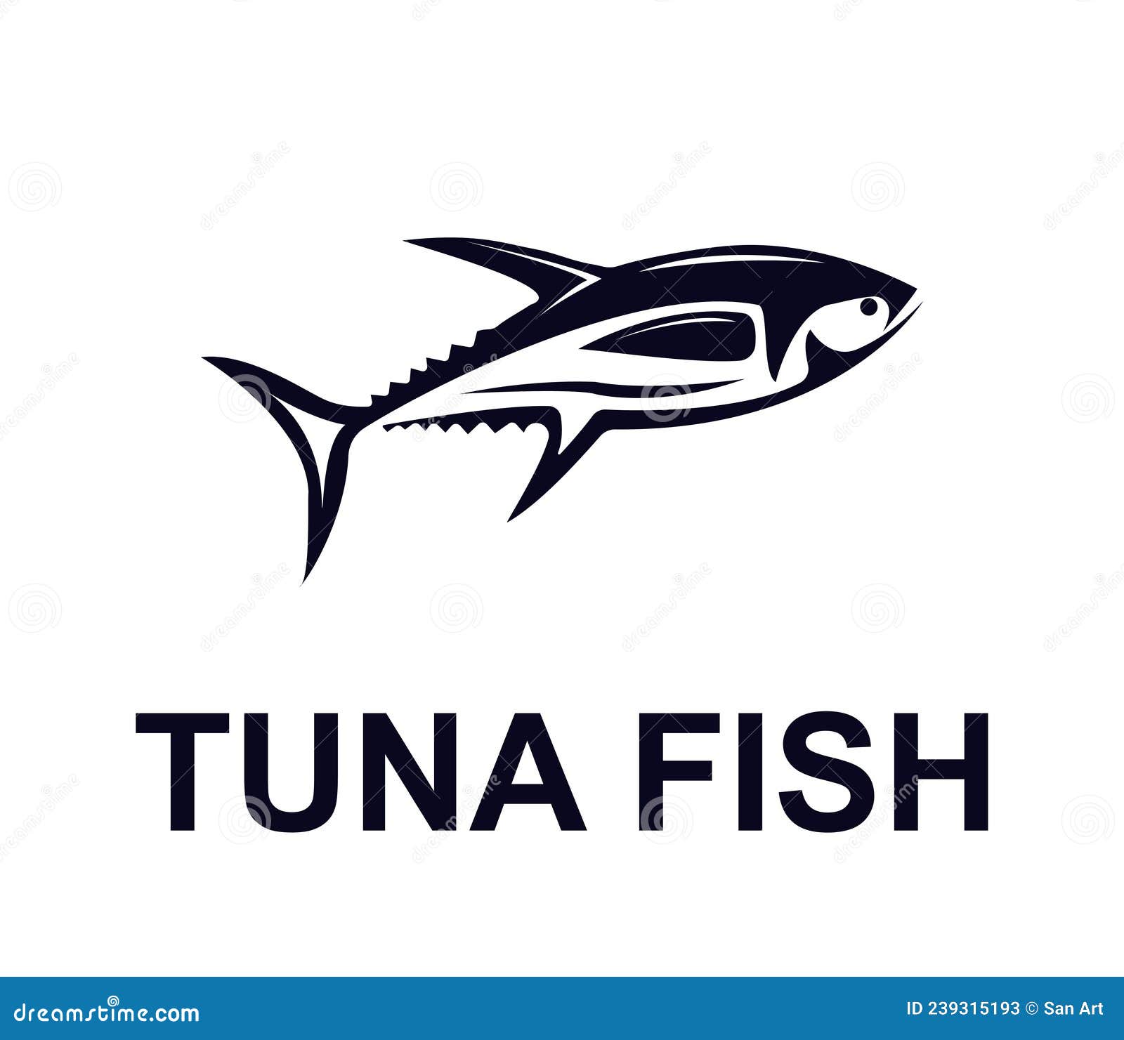 Tuna Fish Logo Vector Design Stock Illustration - Illustration of ...