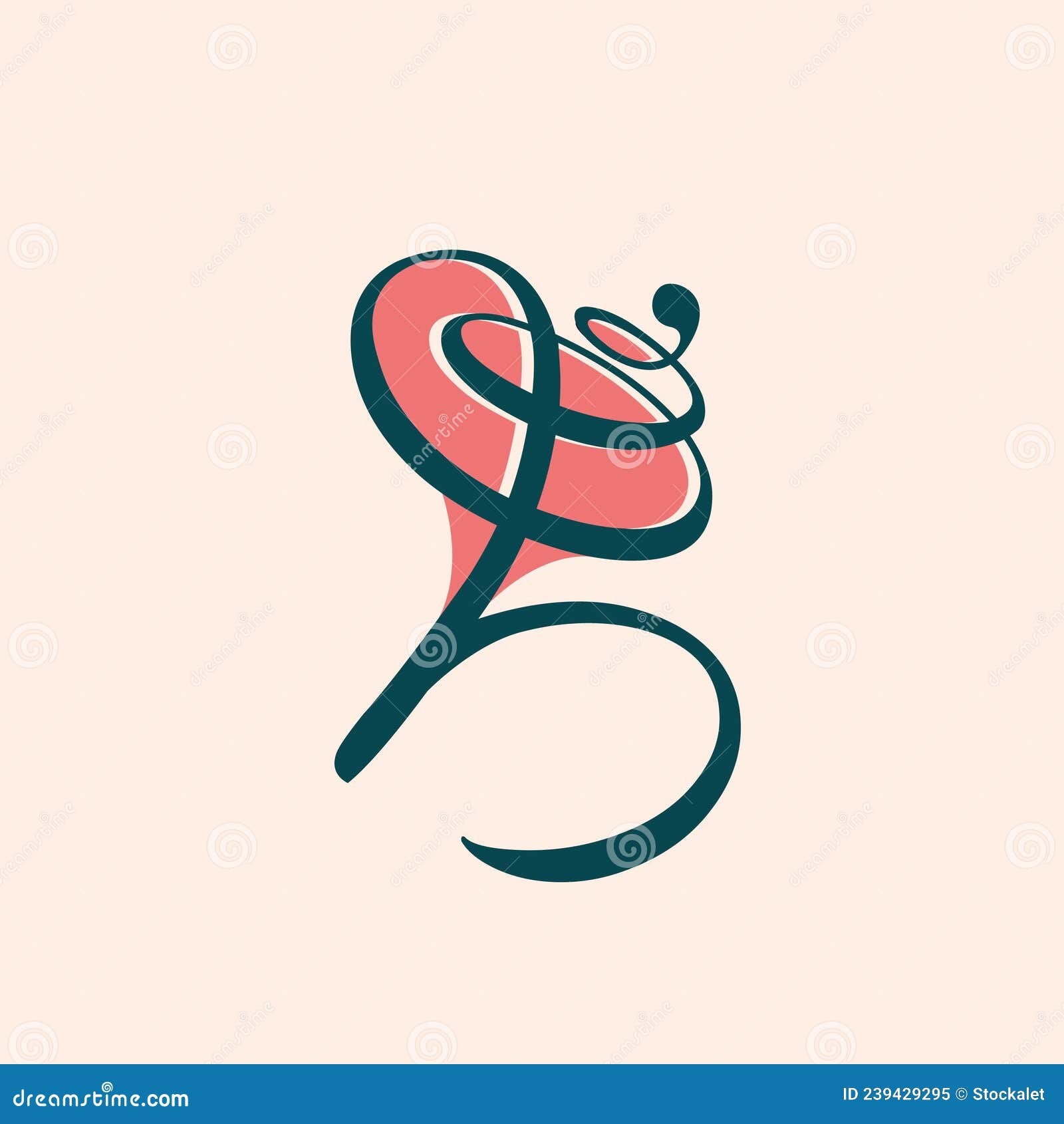 Letter B Logo. Lowercase Alphabet Initial. Stock Vector - Illustration ...