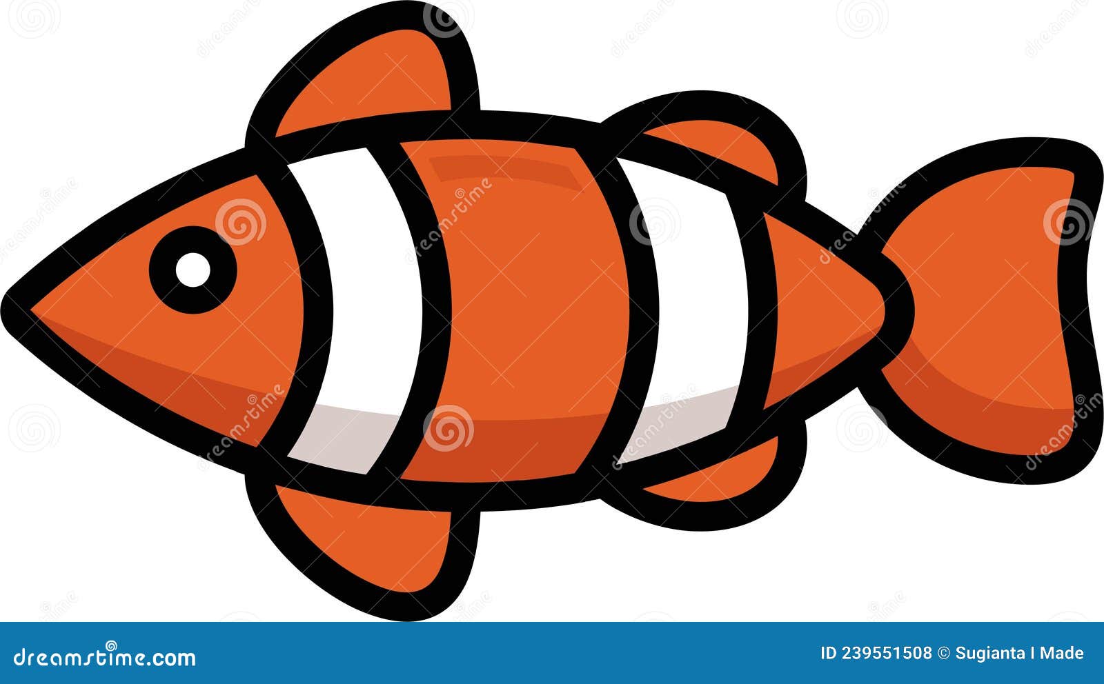 Clown Fish , Nemo Color Icon Logo Vecto, Stock Vector - Illustration of ...