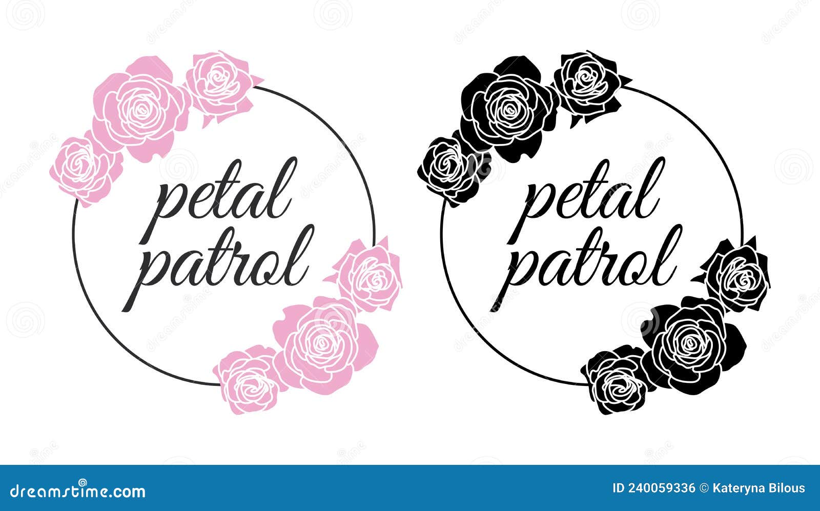 Petal Patrol -Hand Lettering Typography Vector Illustration ...