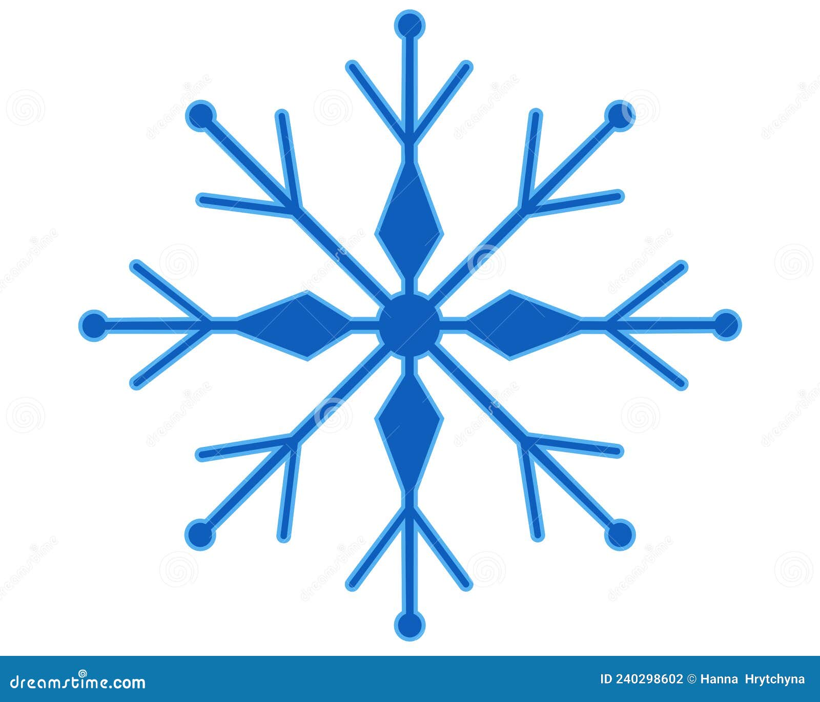 Snowflake, Snow, Crystal of Frozen Water - Vector Full Color Picture ...