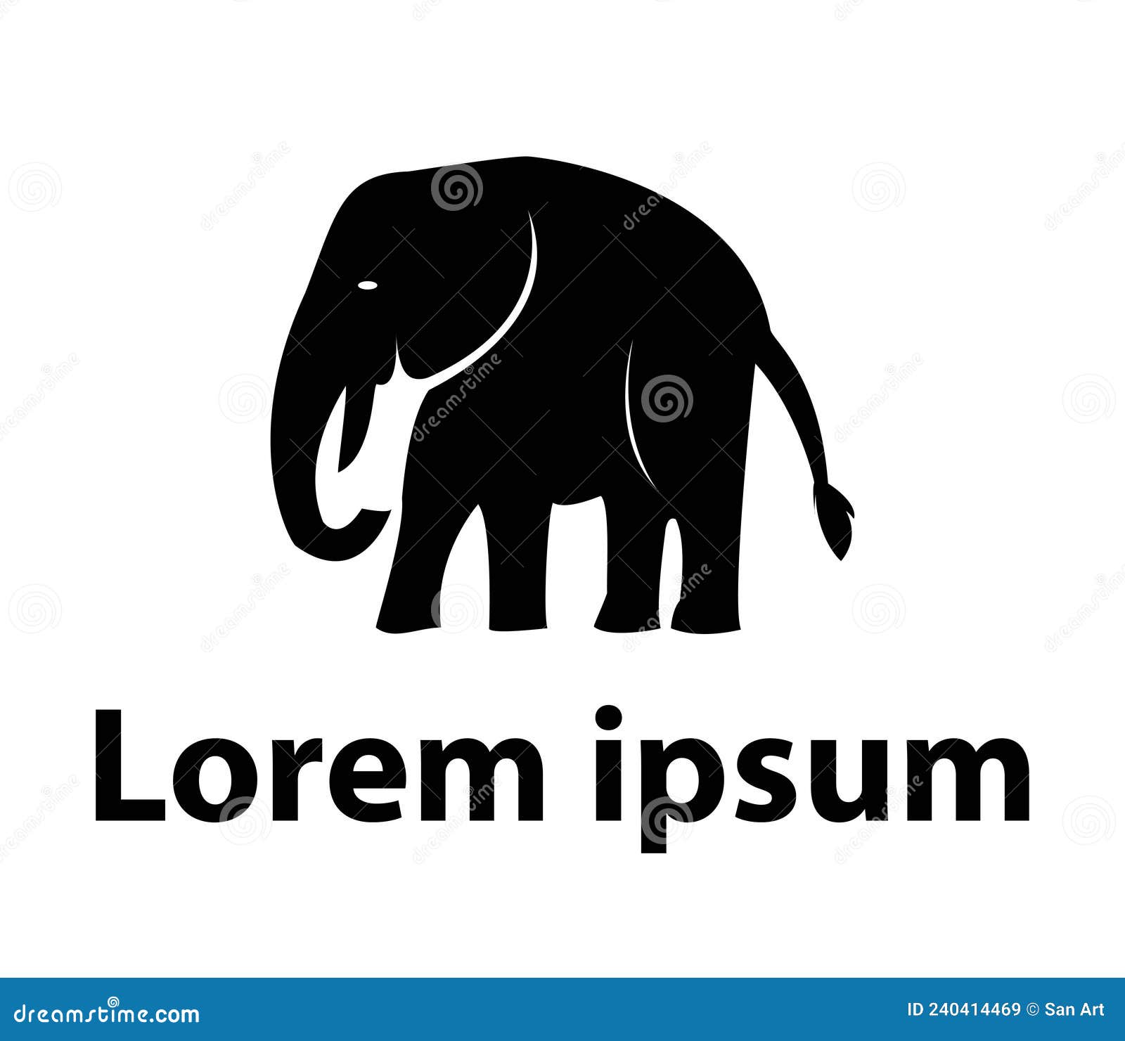 Web Elephant Black Shadow Logo Stock Illustration - Illustration of ...