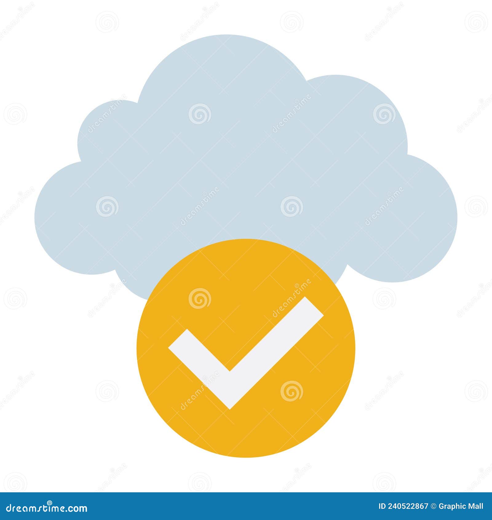 Successfully - Flat Color Icon. Stock Vector - Illustration of ...