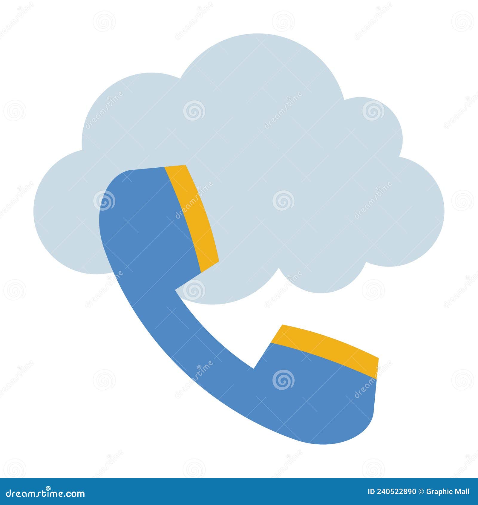 Call - Flat color icon. stock vector. Illustration of icon - 240522890