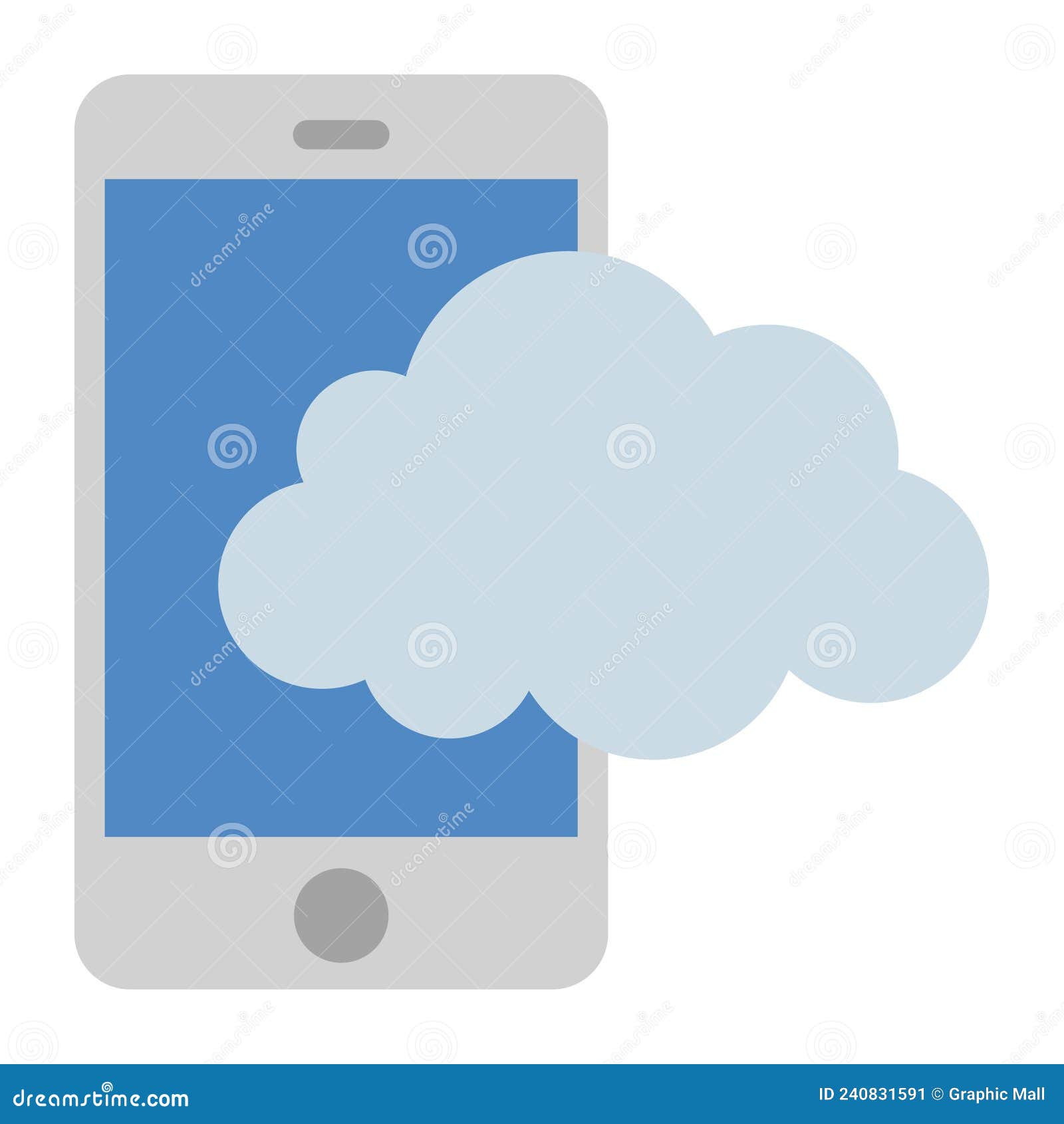 Mobile Internet - Flat Color Icon. Stock Vector - Illustration of icon ...