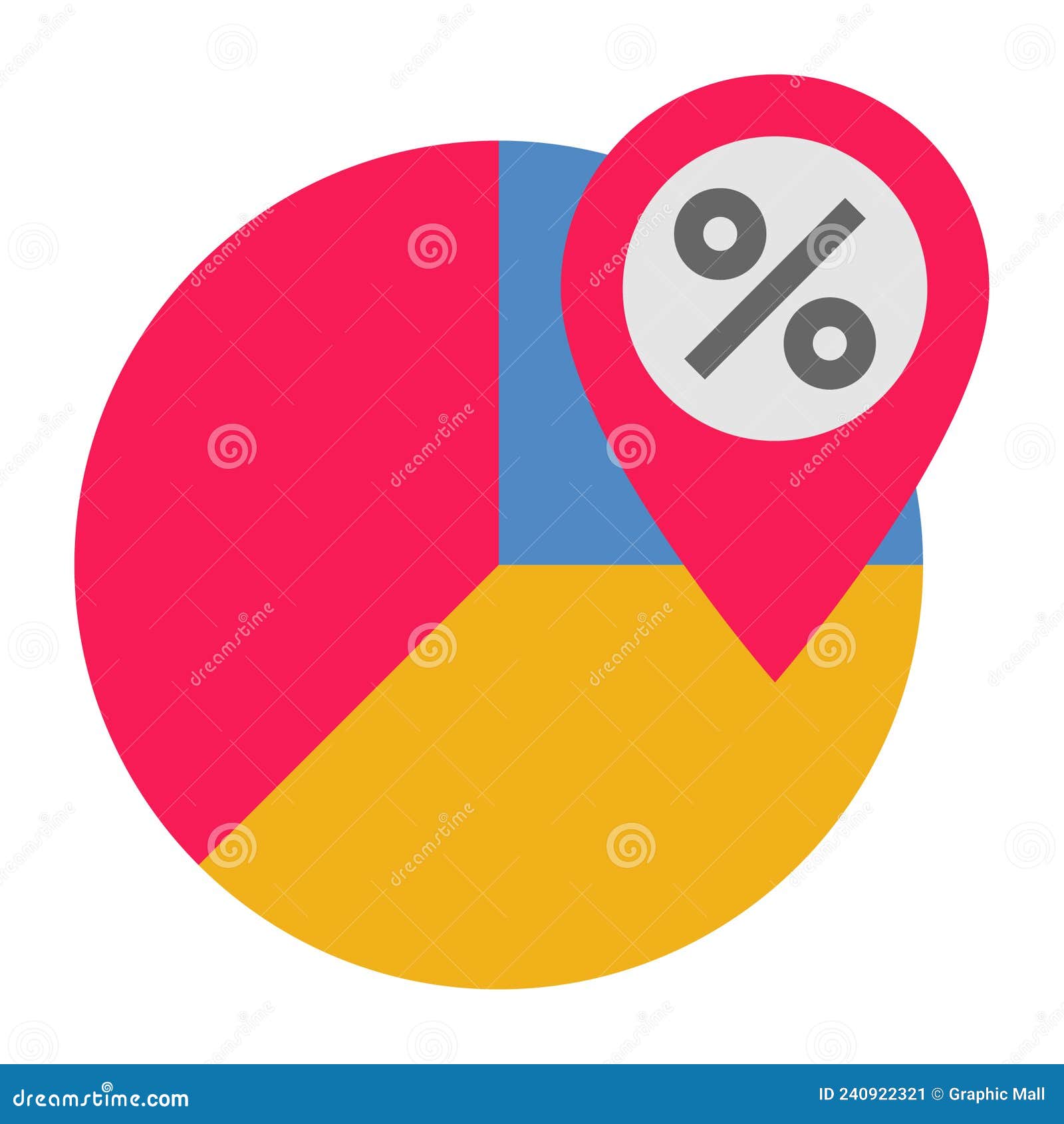 Discount Analysis - Flat Color Icon. Stock Vector - Illustration of ...