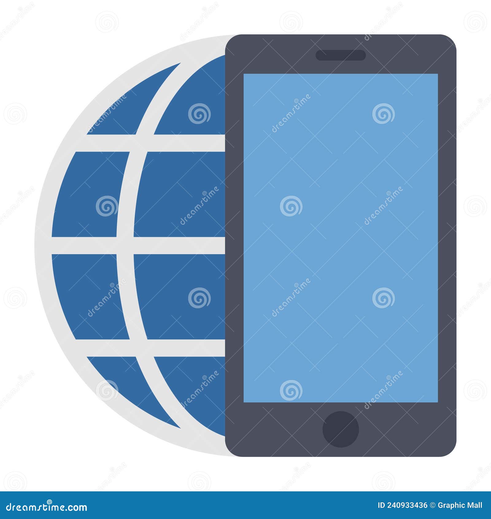 Mobile Browser - Flat Color Icon. Stock Vector - Illustration of ...