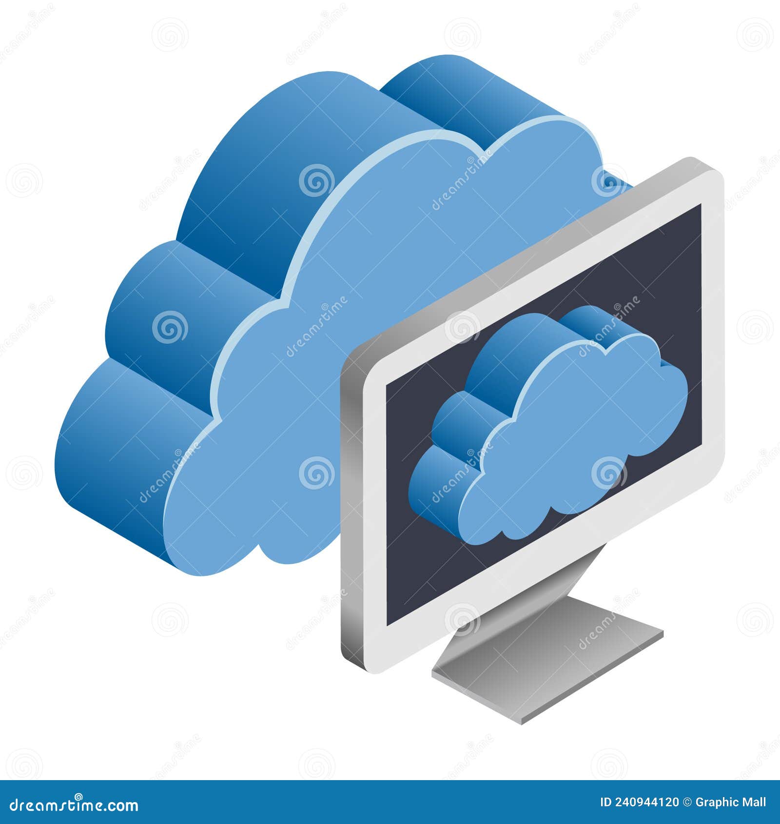 Internet - Isometric 3d Illustration. Stock Illustration - Illustration ...