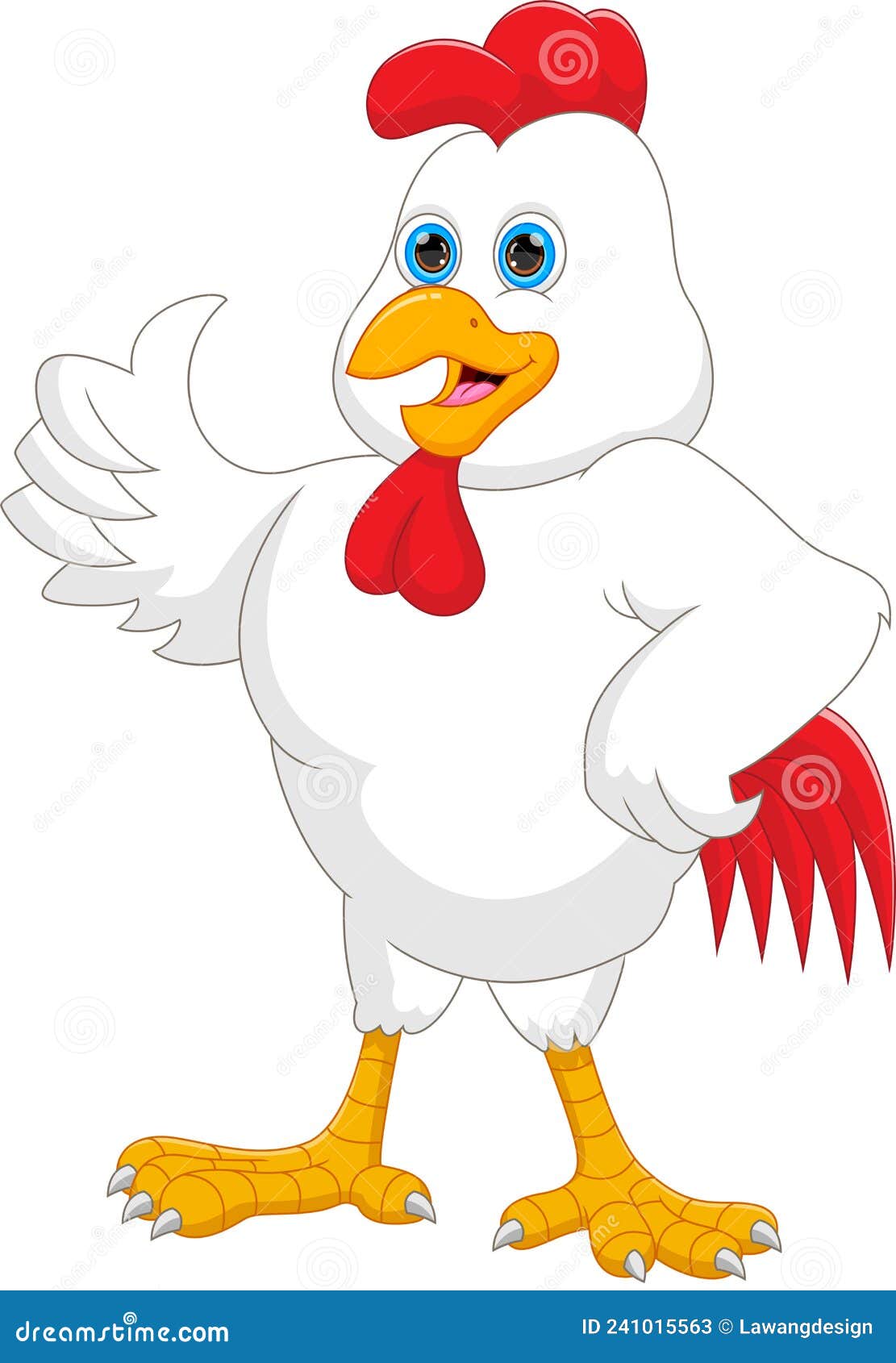 Cute Chicken Thumbs Up Cartoon Stock Vector - Illustration of logo ...