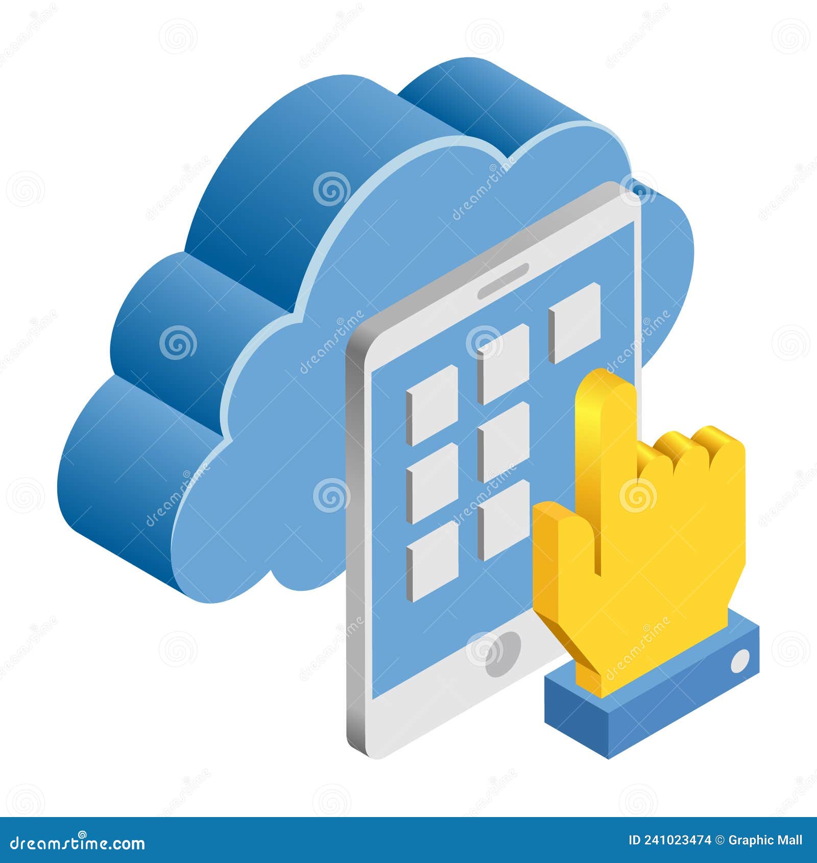 Application - Isometric 3d Illustration. Stock Illustration ...