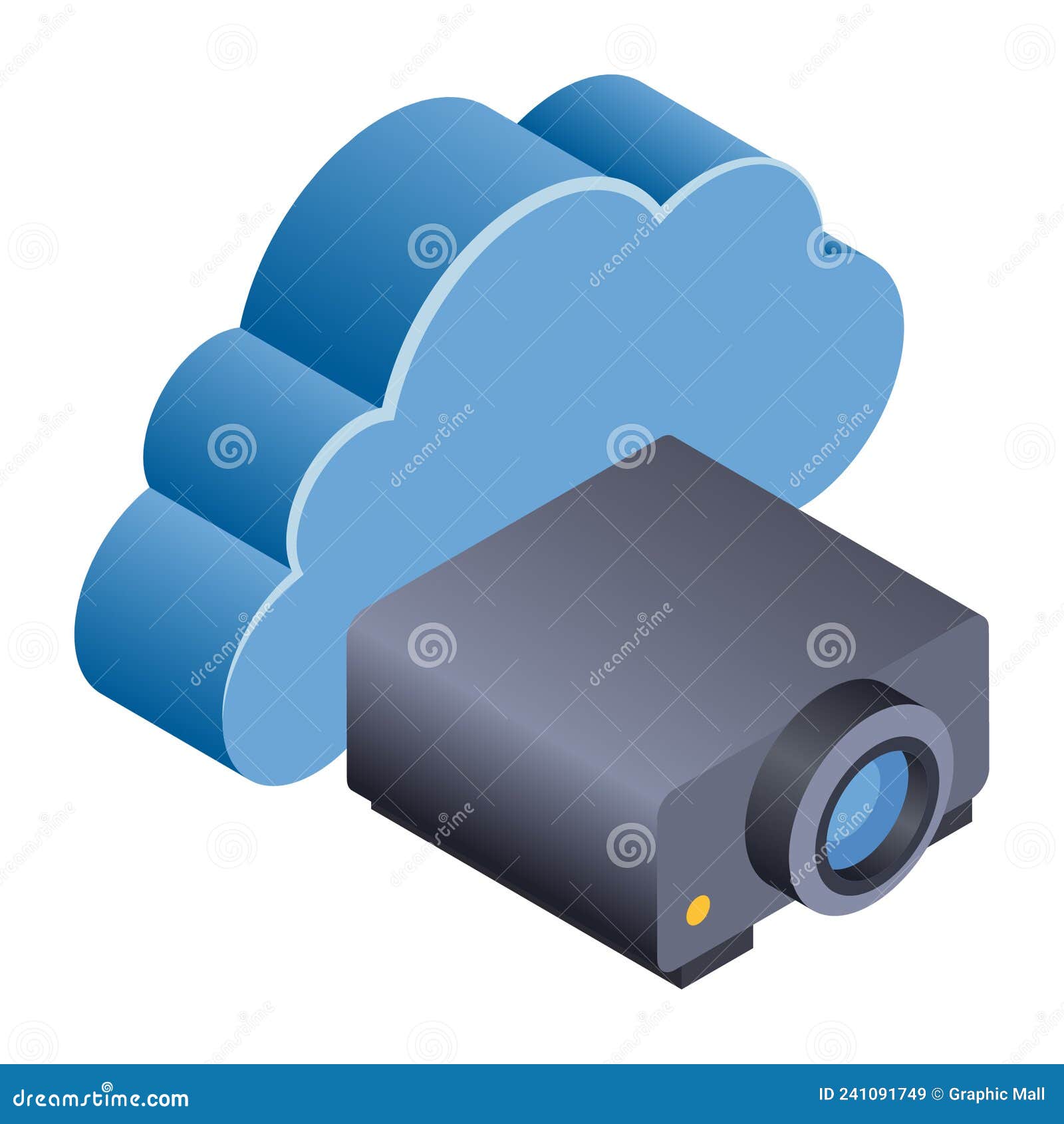 Projector - Isometric 3d Illustration. Stock Illustration ...