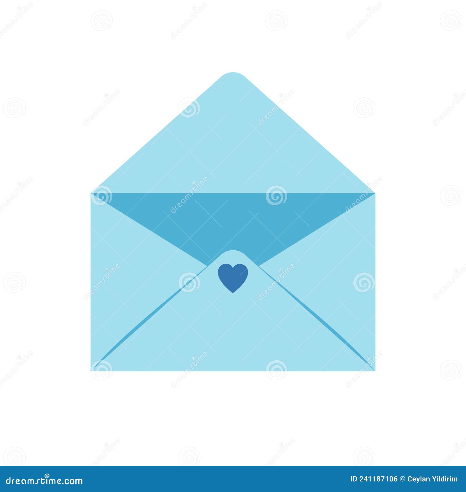 Abstract Blue Letter Vector. Empty Blue Envelope. Space for Text Stock ...