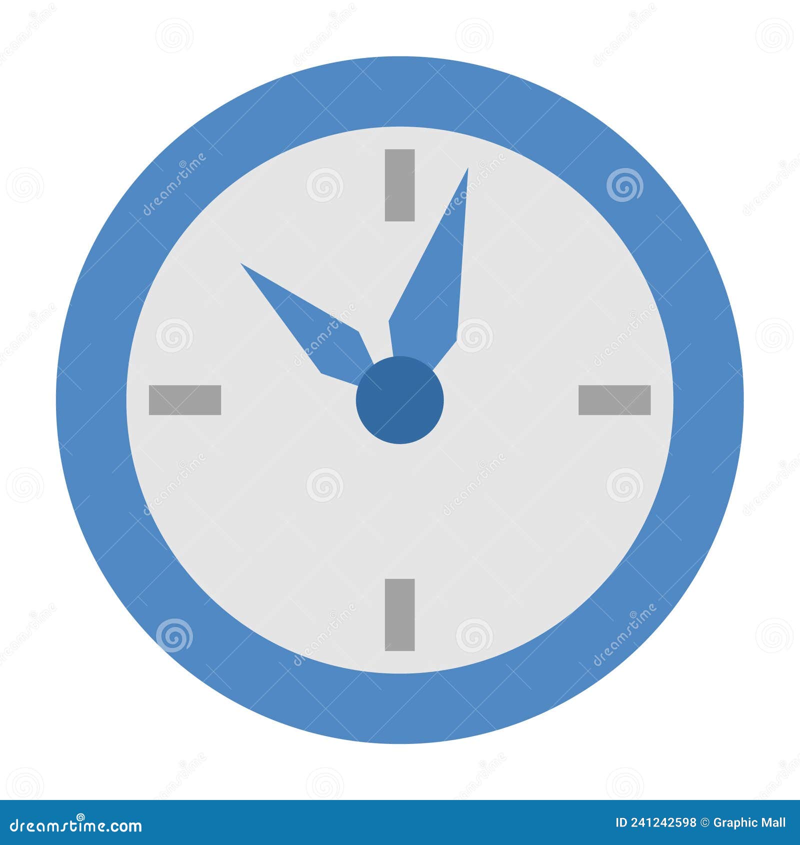 Clock - Flat color icon. stock vector. Illustration of flat - 241242598