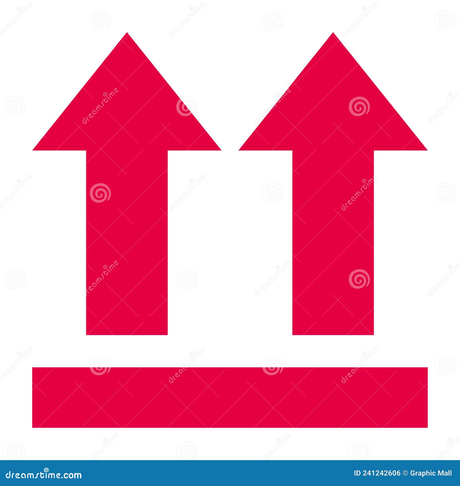 Shipping Arrows - Flat Color Icon. Stock Vector - Illustration of ...