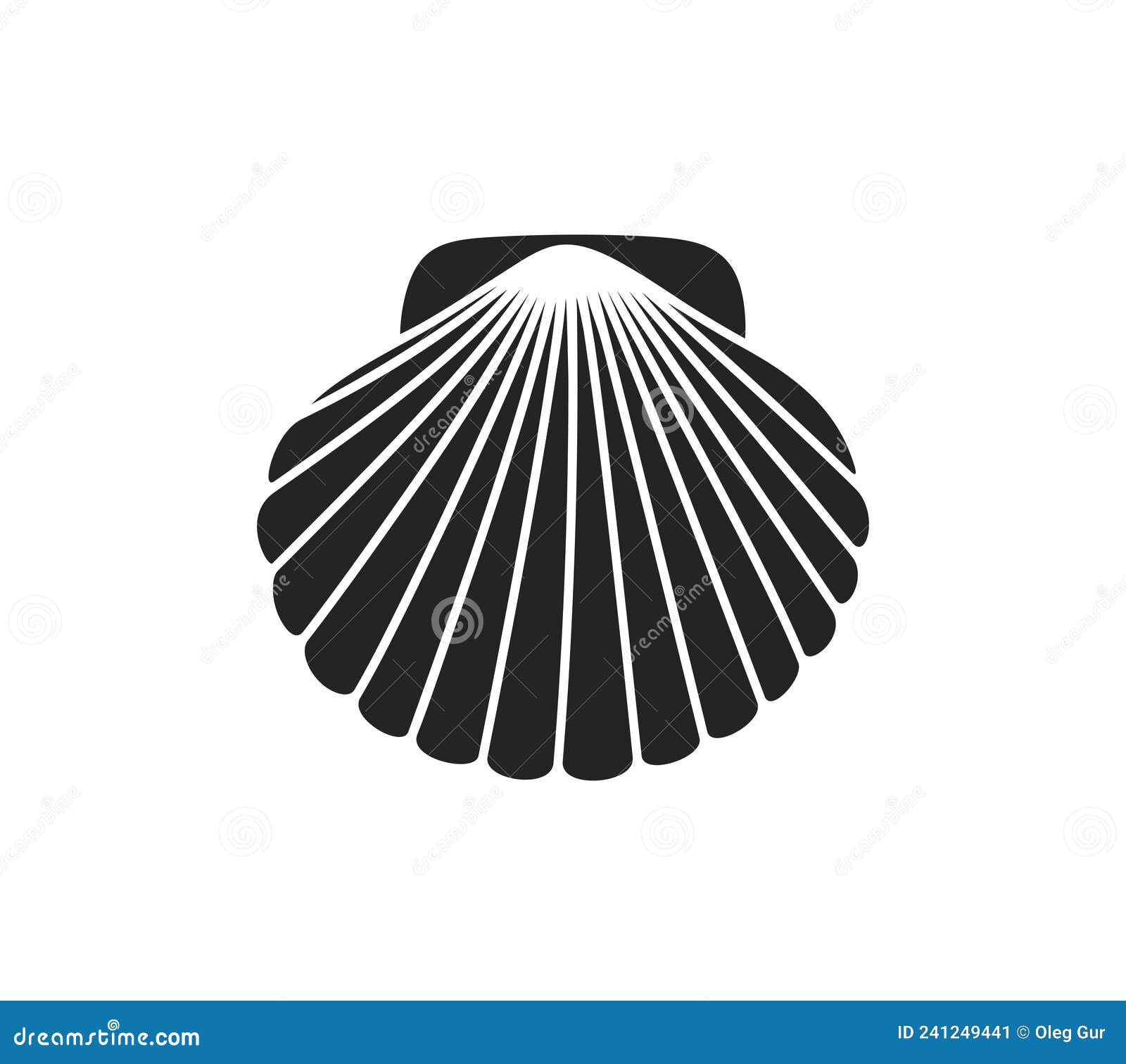Scallop Logo. Isolated Scallop on White Background Stock Vector ...