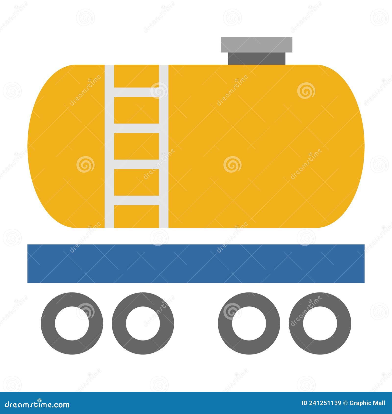Oil Container - Flat Color Icon. Stock Vector - Illustration of ...
