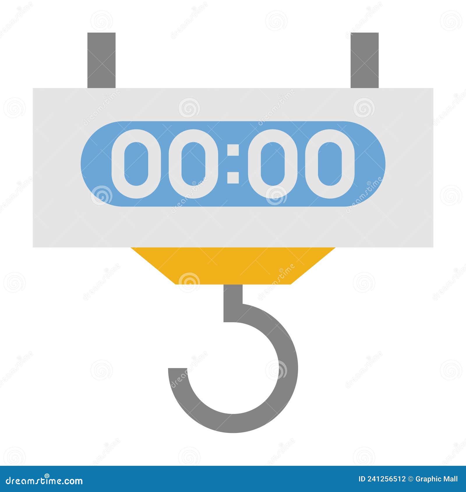 Weight Machine - Flat Color Icon. Stock Vector - Illustration of ...