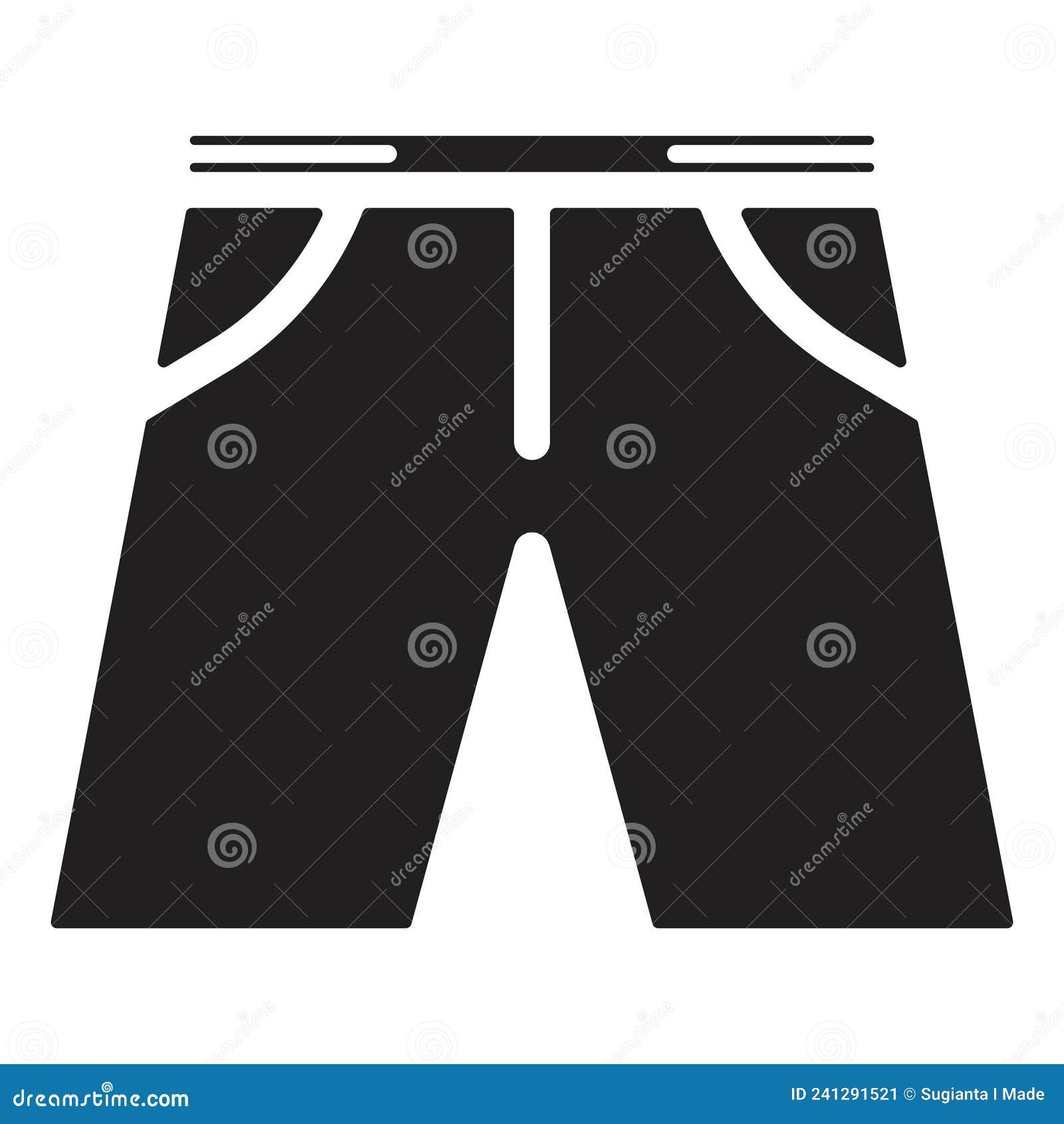 Shorts icon vector stock vector. Illustration of design - 241291521