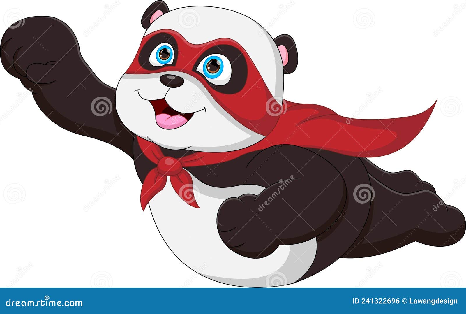 Cute Panda Wearing a Superhero Costume Stock Vector - Illustration of ...