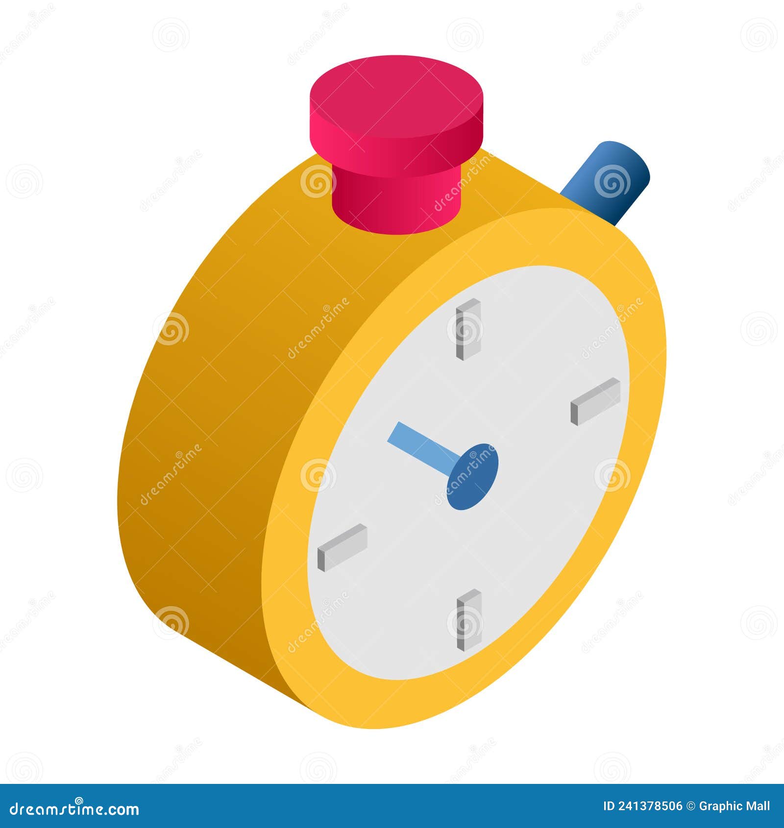 Stopwatch - Isometric 3d Illustration. Stock Illustration ...