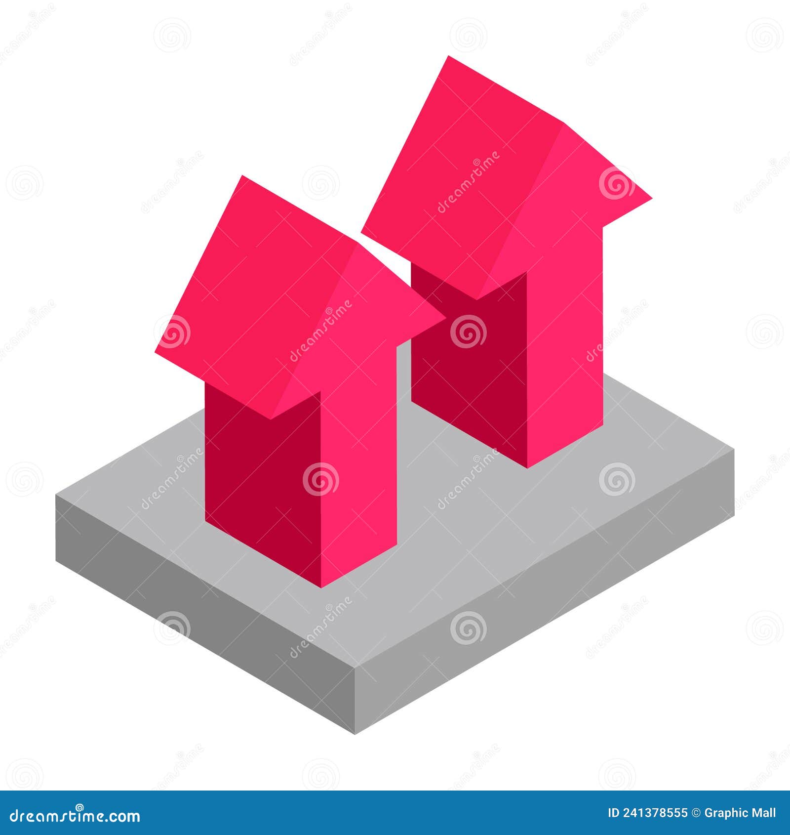 Shipping Arrows - Isometric 3d Illustration. Stock Illustration ...