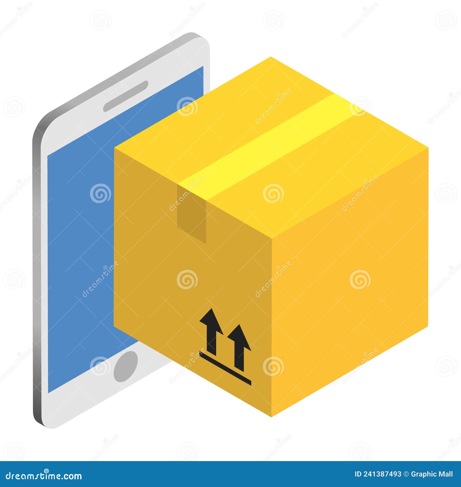 Box Tracking - Isometric 3d Illustration. Stock Illustration ...