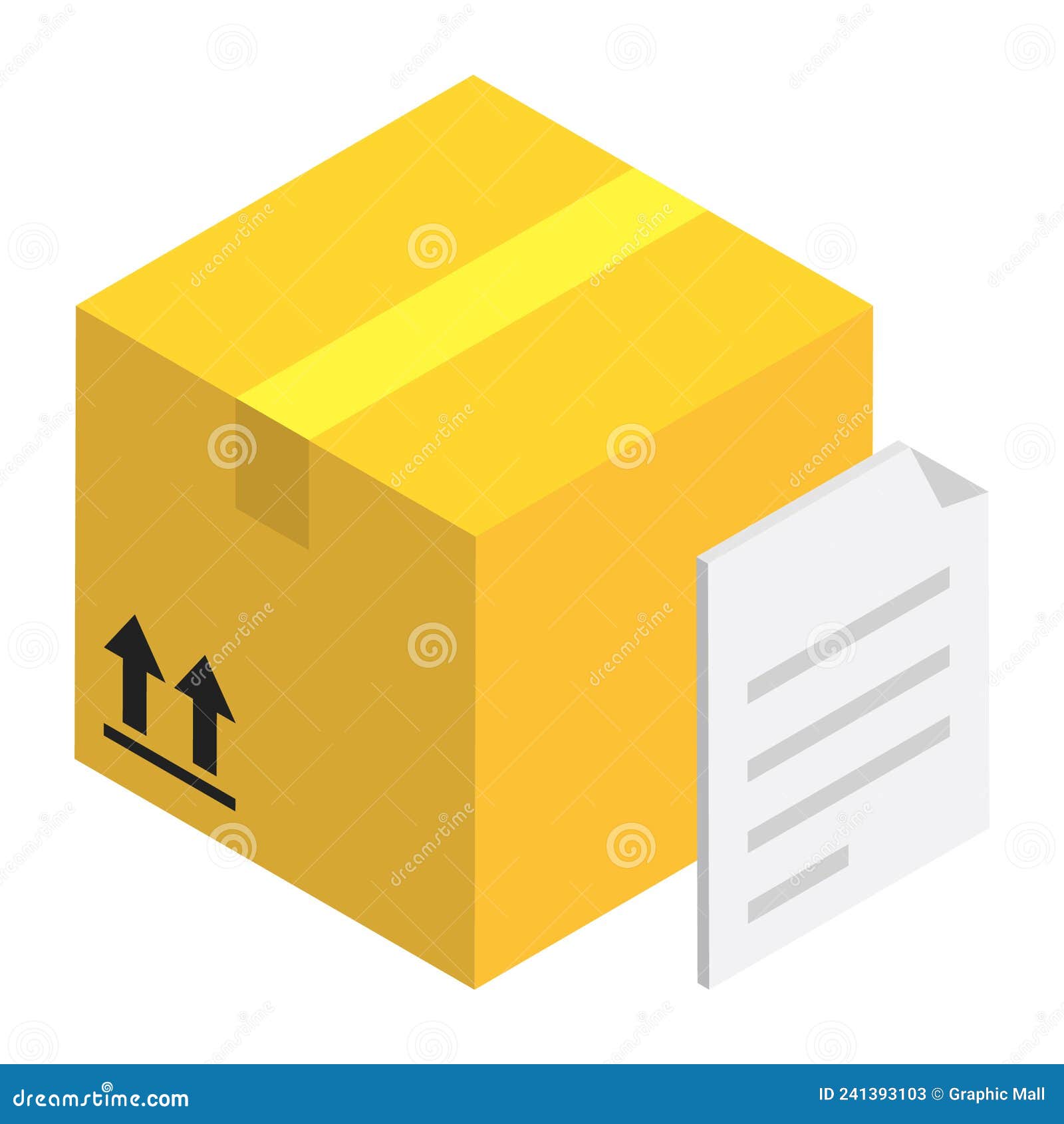 Package Document - Isometric 3d Illustration. Stock Illustration ...