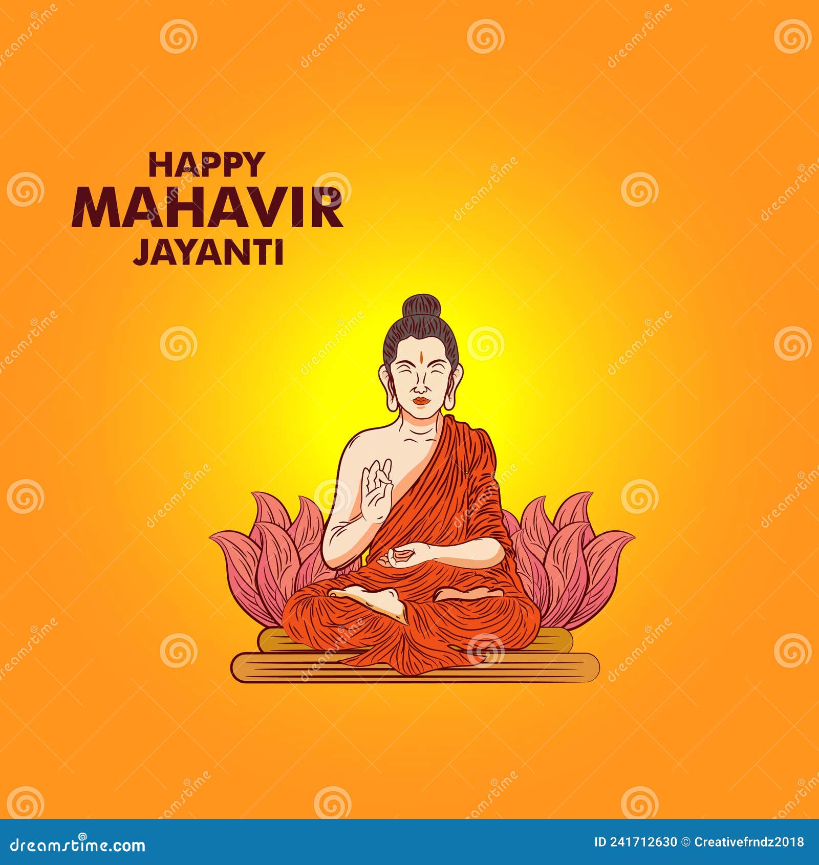 Mahavir Jayanti Poster Background, Jain Festival Wallpaper Greeting ...